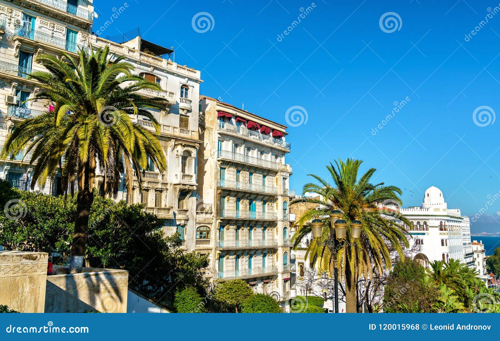Moorish Revival Architecture in Algiers, Algeria Stock Photo - Image of ...