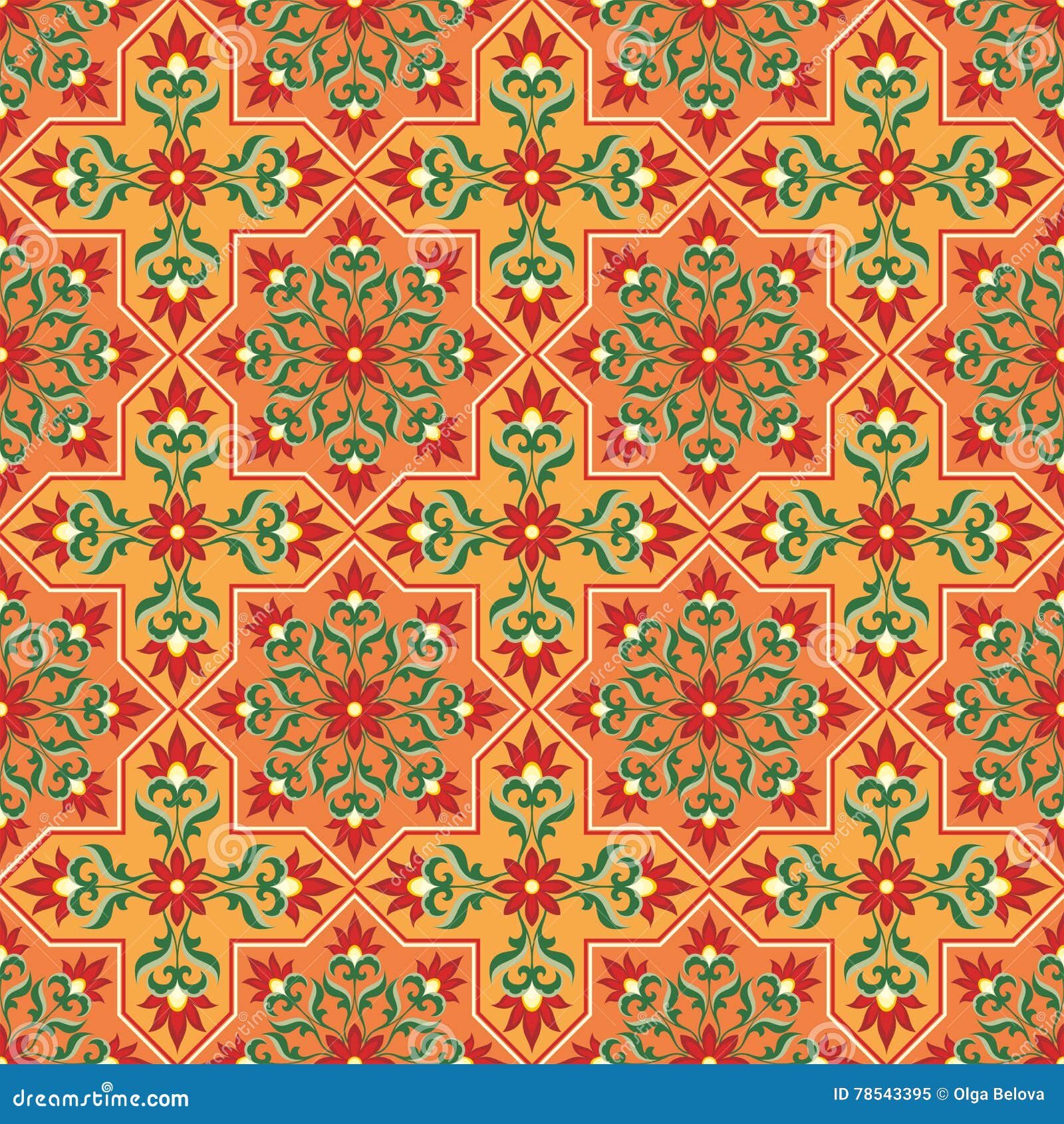 Moorish seamless pattern stock vector. Illustration of ramadan - 78543395