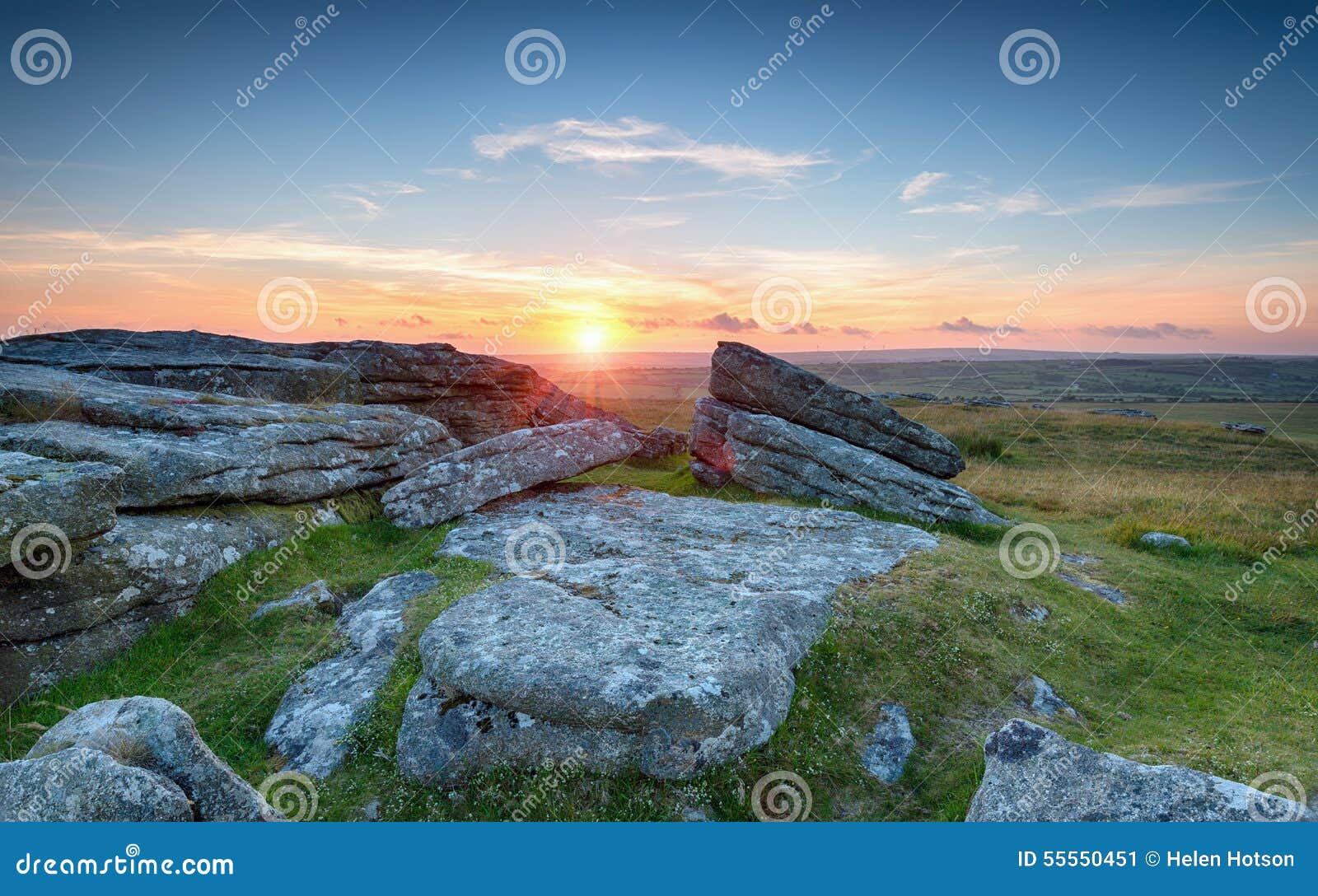 Moorland Sunset stock image. Image of english, moor, moorland - 55550451