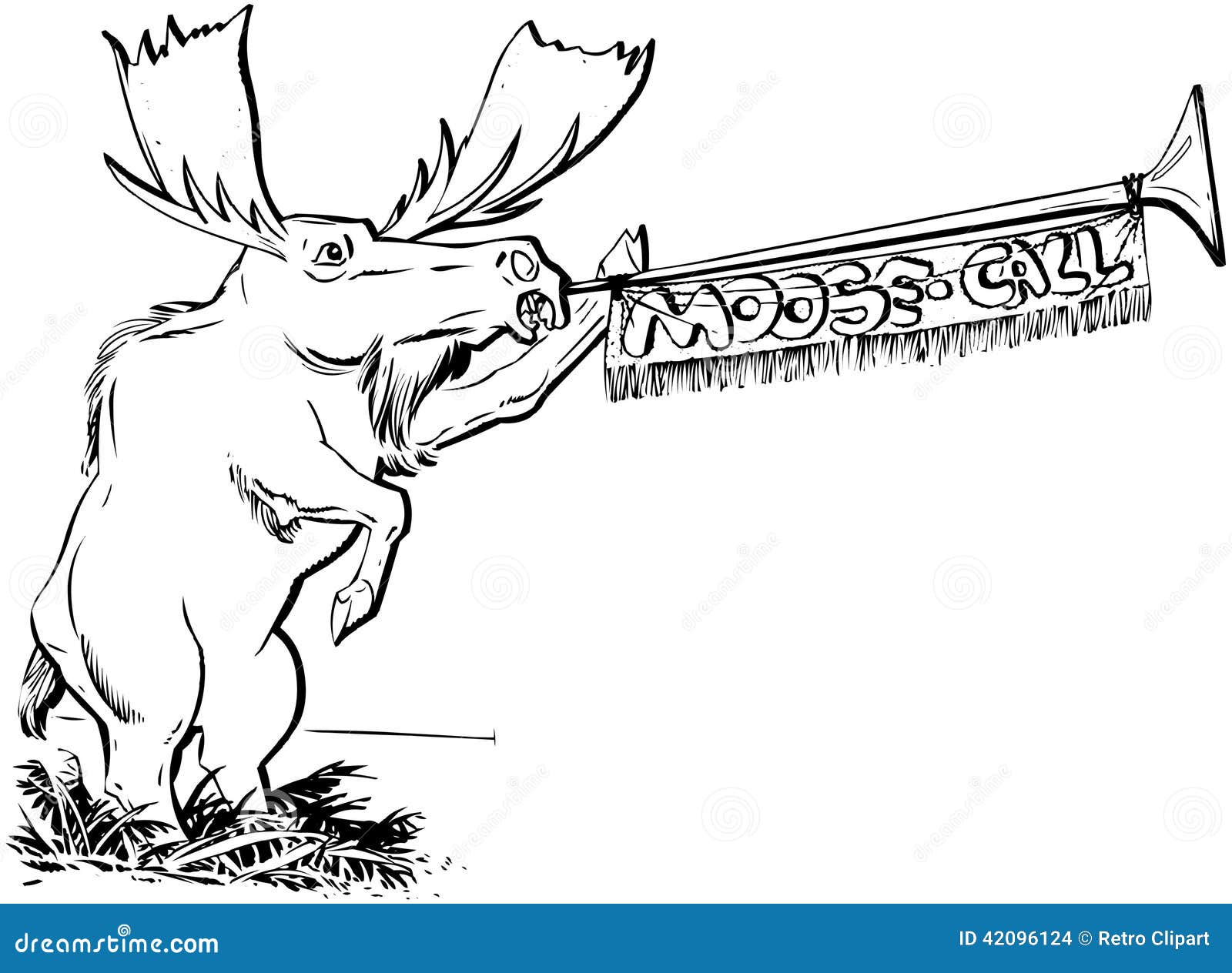 Moose Call stock vector. Illustration of horns, humour - 42096124