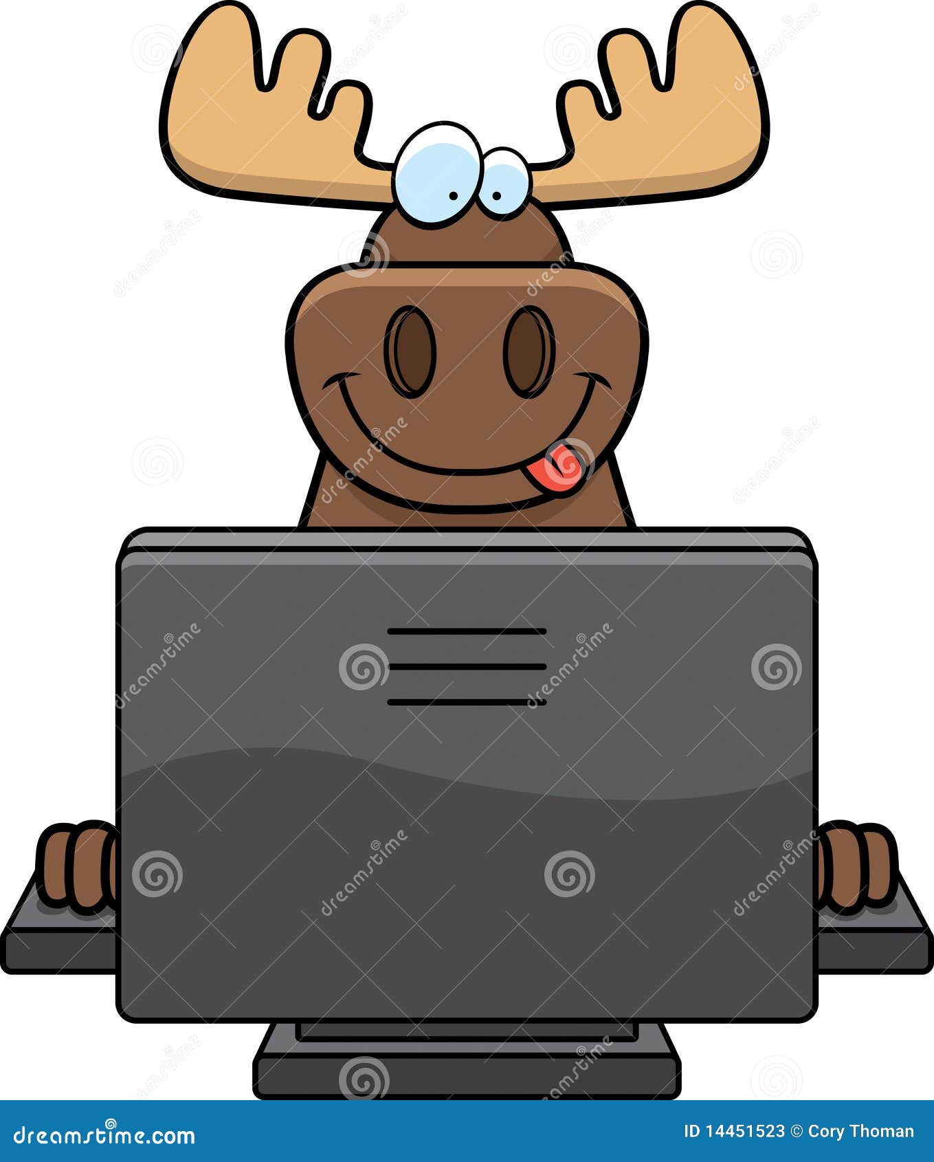 Moose Computer stock vector. Illustration of surf, cartoon - 14451523