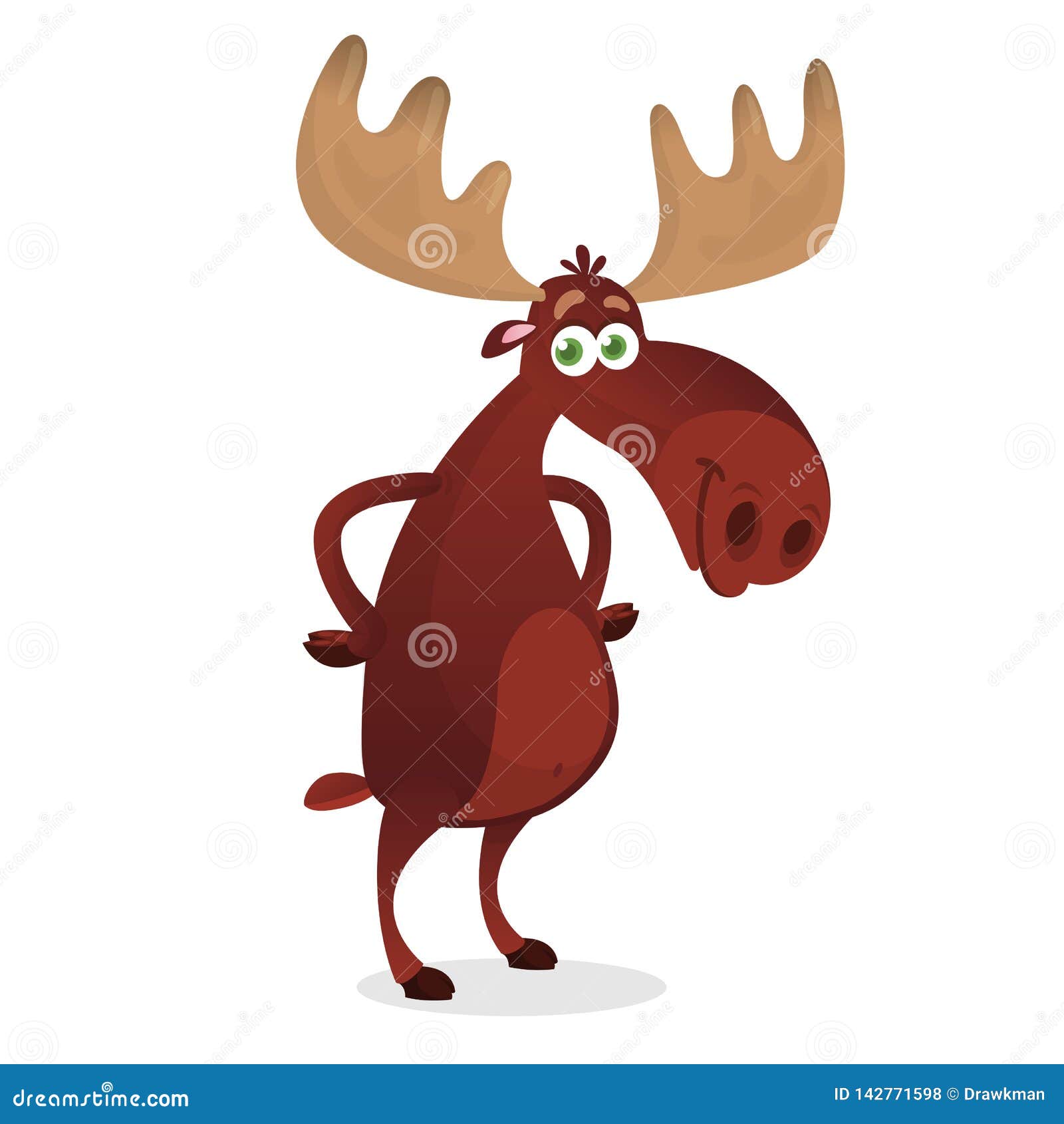 Cool Carton Moose. Vector Illustration Isolatedv | CartoonDealer.com ...