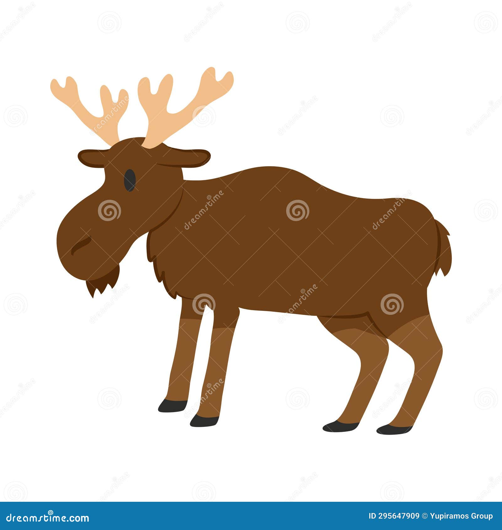 Moose cute illustration stock vector. Illustration of elegant - 295647909