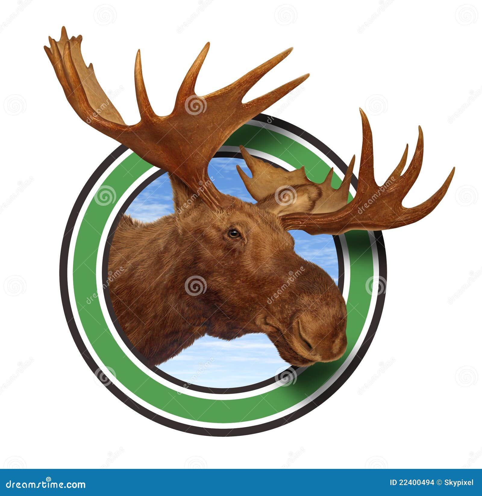 Moose Head Antlers Forest Icon Symbol Royalty-Free Stock Image ...