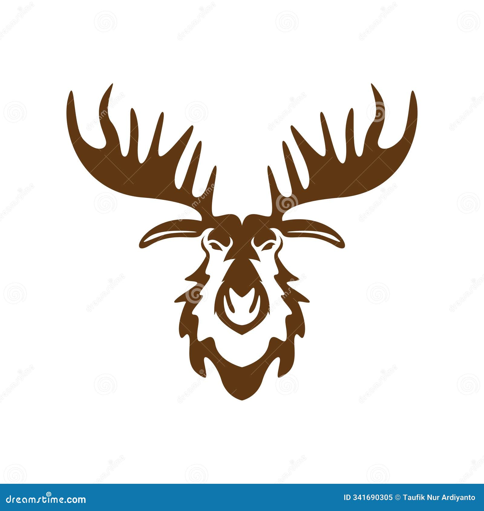 Moose Elt Icon Set White Color Illustration Flat Style Simple Image ...