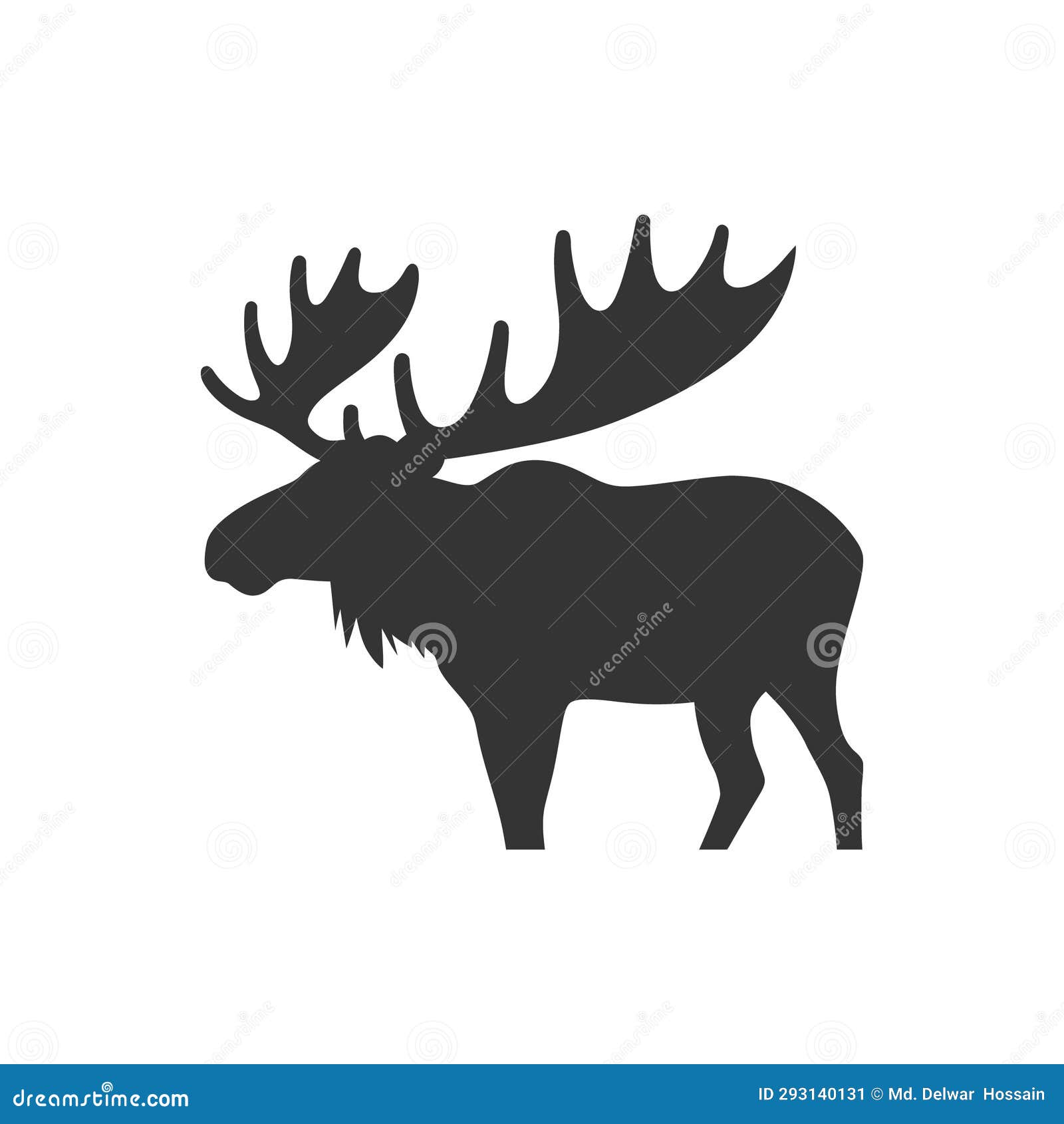 Moose icon stock vector. Illustration of poster, artwork - 293140131