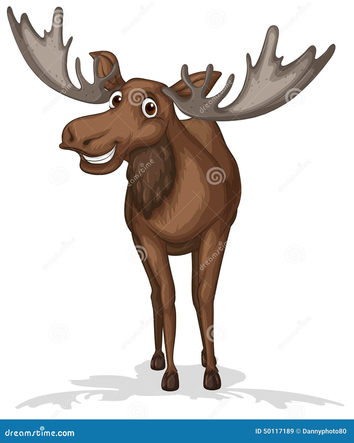 Moose stock vector. Illustration of cartoon, tropical - 50117189