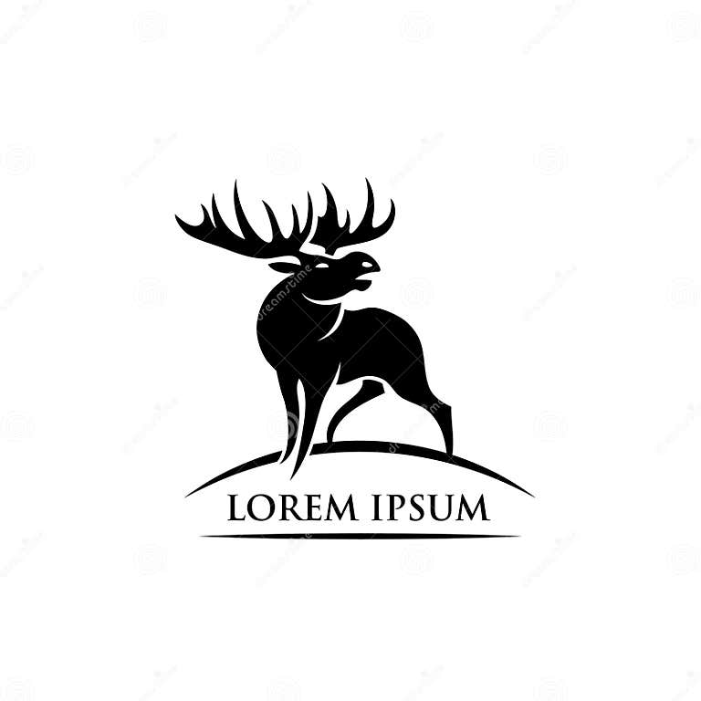 Moose Label - Vector Illustration Stock Vector - Illustration of wild ...