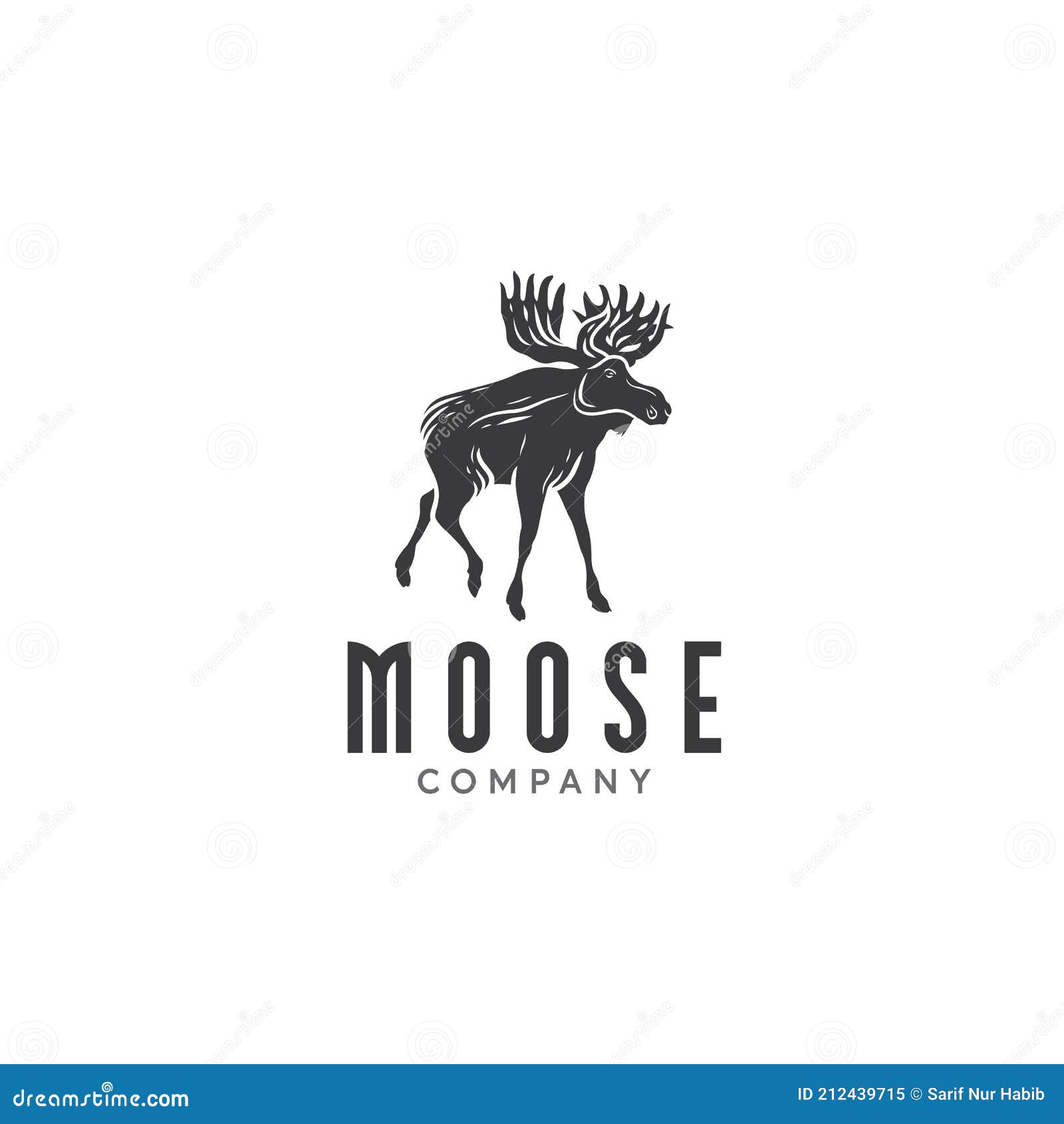 Moose Logo Design Template Inspiration Stock Vector - Illustration of ...