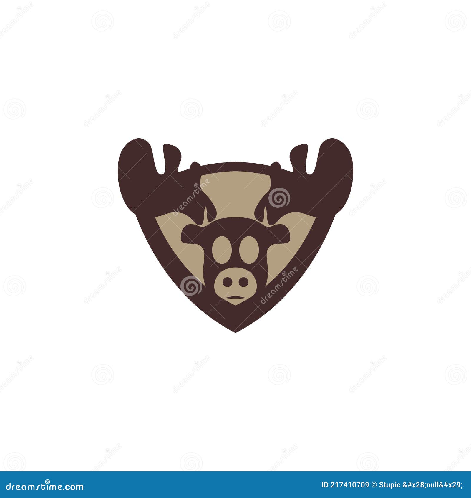 Moose Badge Logo Template Vector. Animal Logo Concept Stock Vector ...