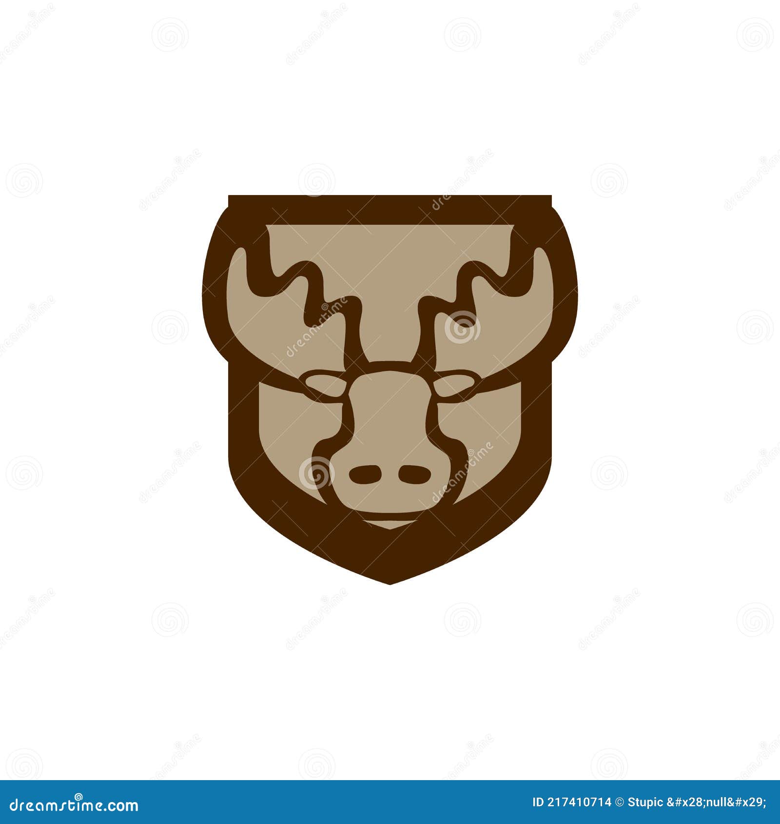 Moose Badge Logo Template Vector. Animal Logo Concept Stock Vector ...