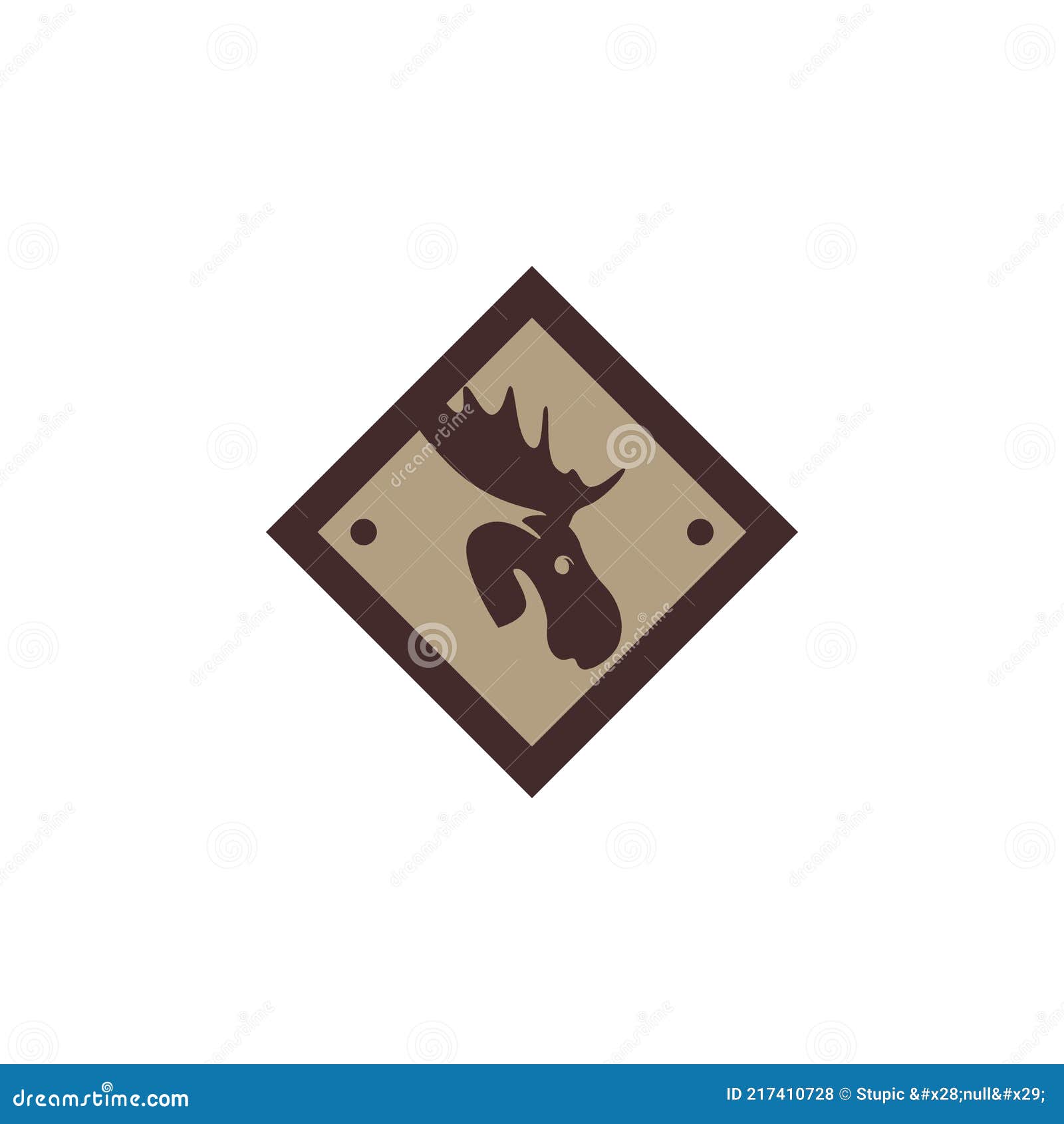 Moose Badge Logo Template Vector. Animal Logo Concept Stock Vector ...
