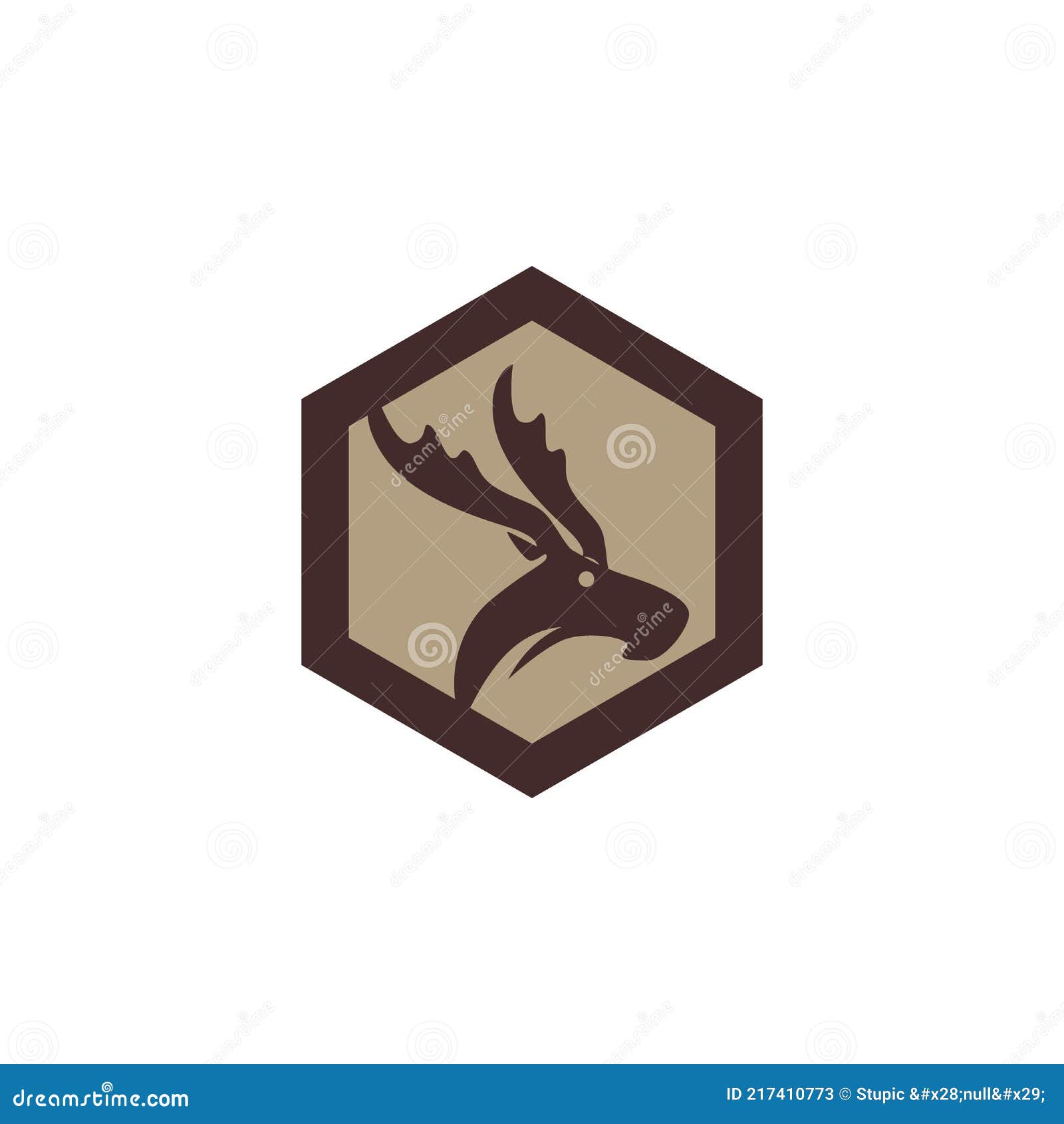 Moose Badge Logo Template Vector. Animal Logo Concept Stock Vector ...