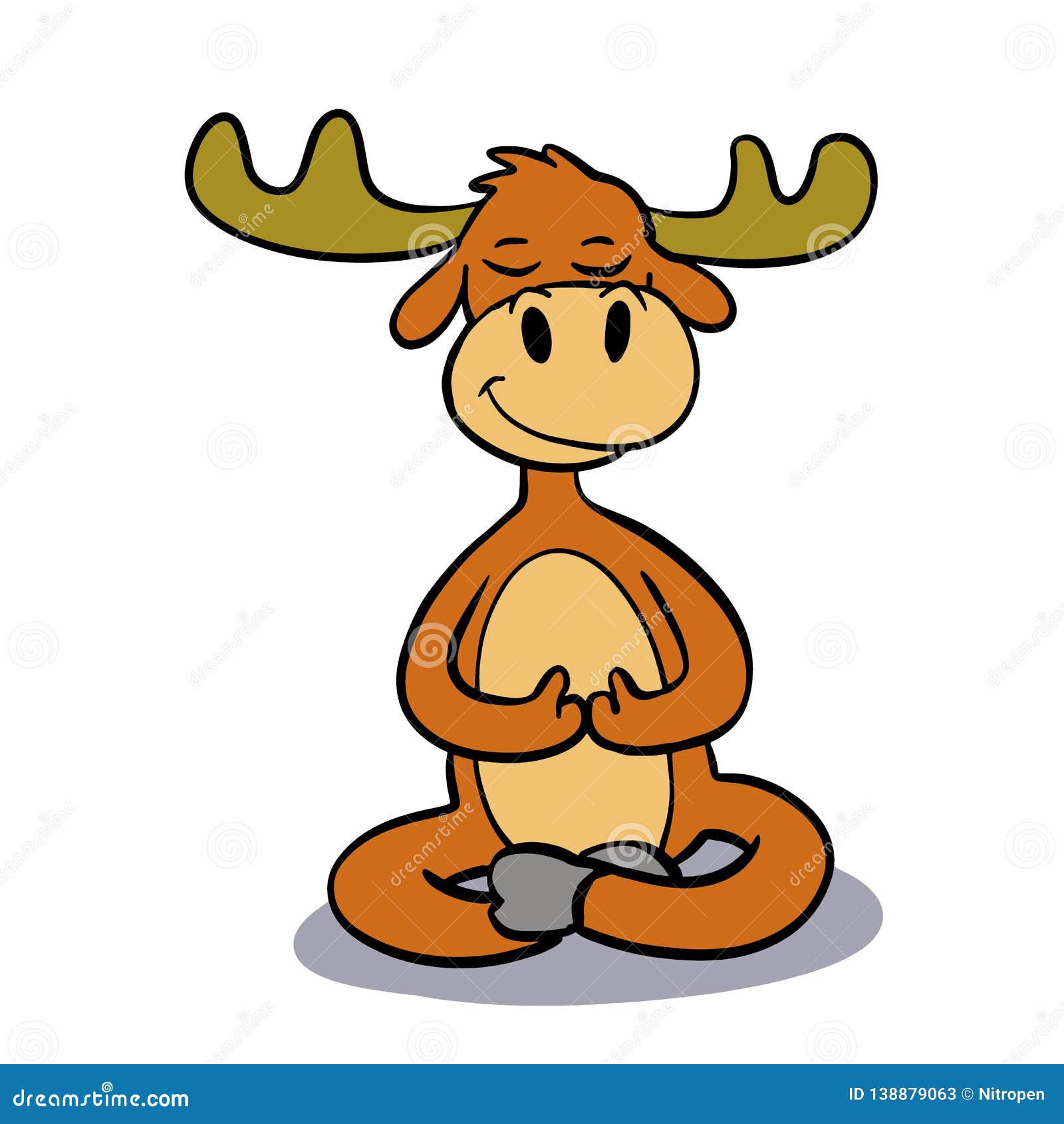 Moose In Yoga Pose. Christmas Educational Game For Children. Dot-to-dot ...