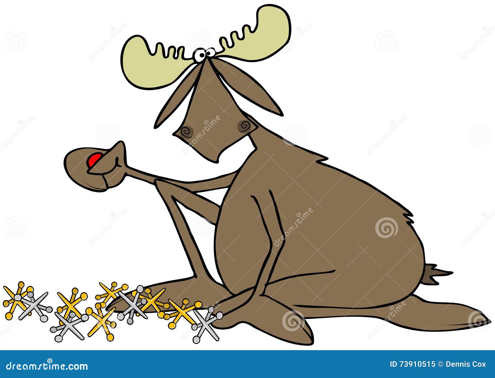 Moose Playing A Tambourine Royalty-Free Stock Image | CartoonDealer.com ...