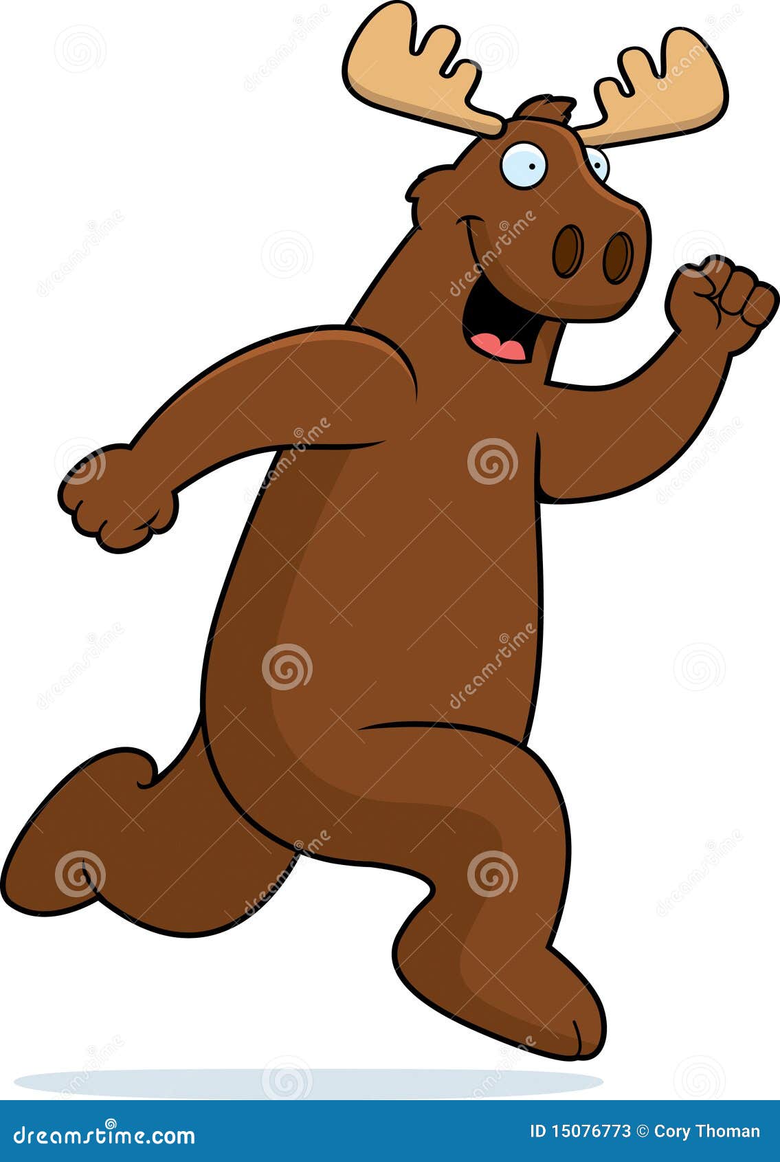 Moose Running stock vector. Illustration of running, moose - 15076773