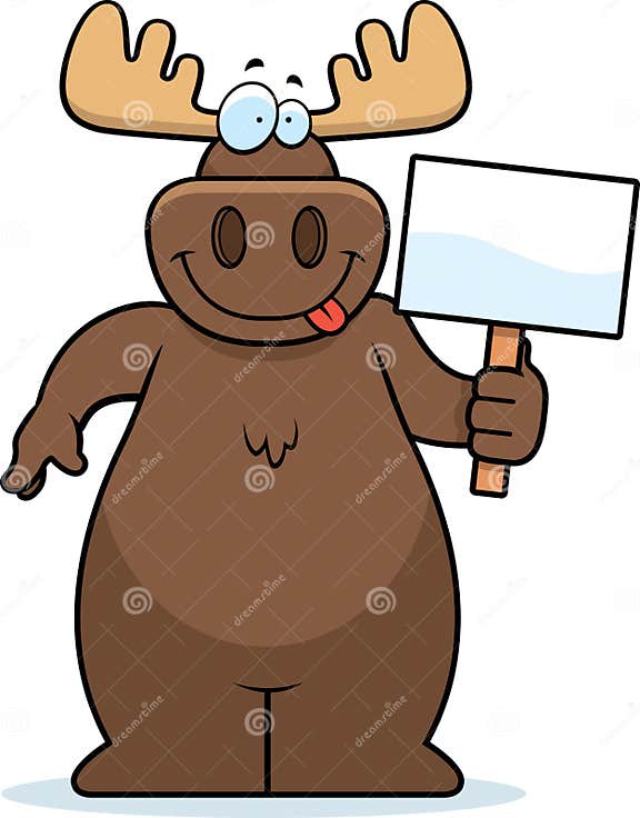 Moose Sign stock vector. Illustration of holding, sign - 11832342