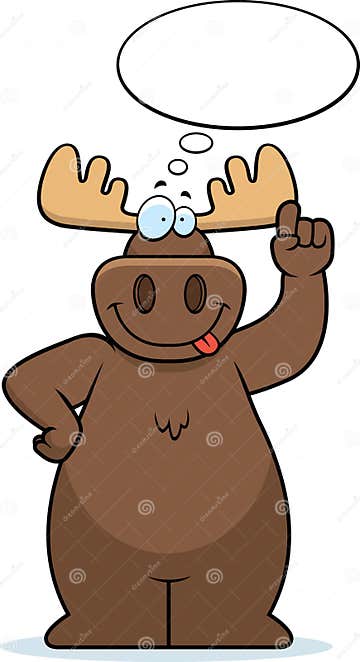 Moose Thinking stock vector. Illustration of idea, inspiration - 11467342