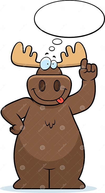 Moose Thinking stock vector. Illustration of idea, inspiration - 11467342