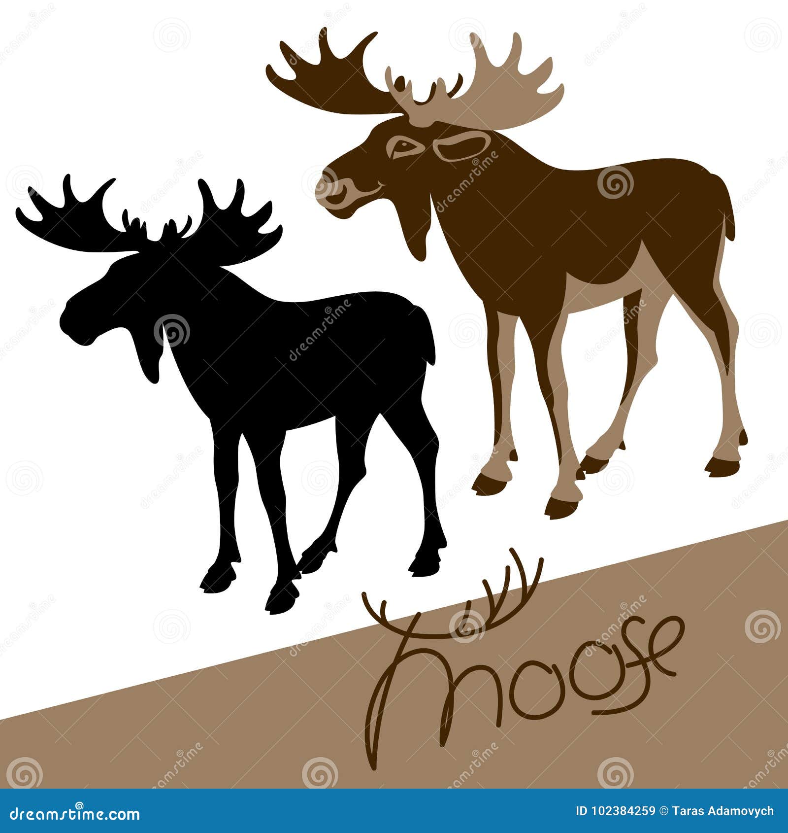 Moose Vector Silhouette Black | CartoonDealer.com #274214643