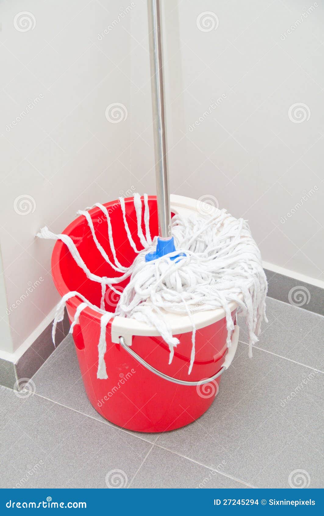 Mop and bucket stock photo. Image of empty, household - 27245294