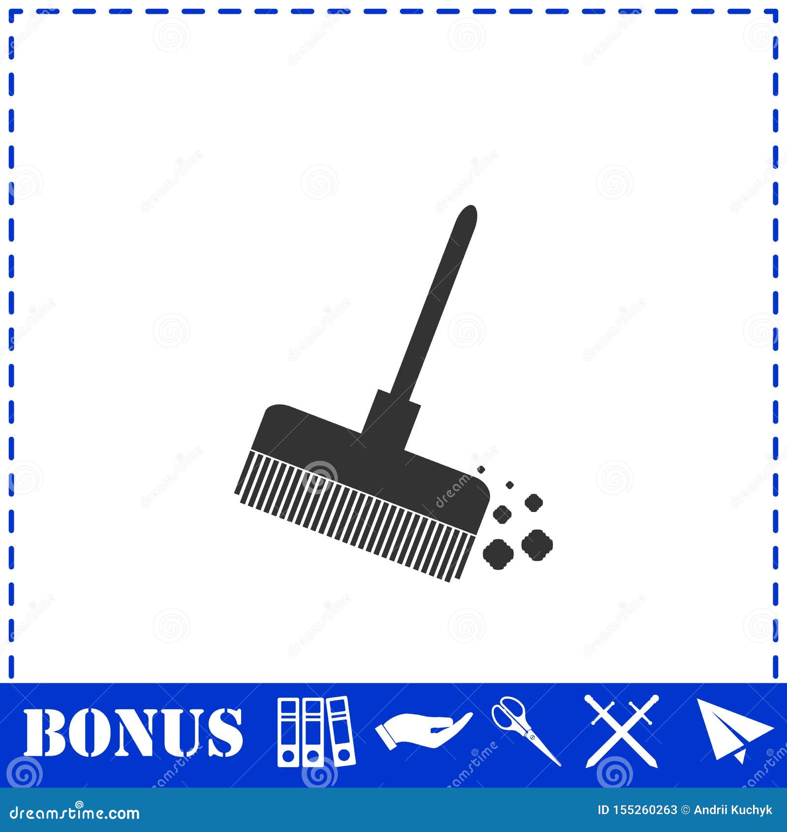 Mop bucket icon flat stock vector. Illustration of icon - 155260263