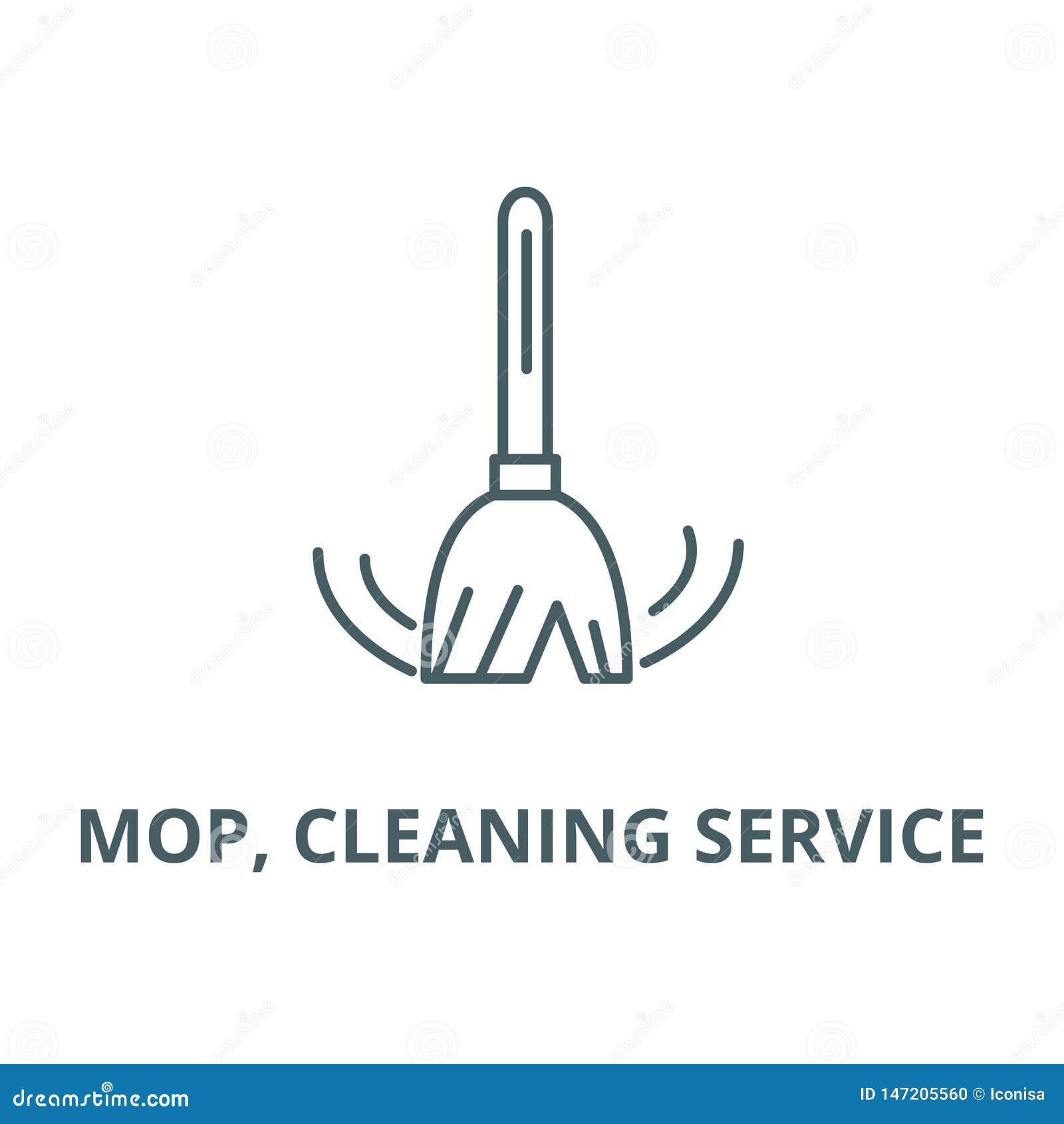 Mop, Cleaning Service Vector Line Icon, Linear Concept, Outline Sign ... Mop, Cleaning Service Vector Line Icon, Linear Concept, Outline Sign ...