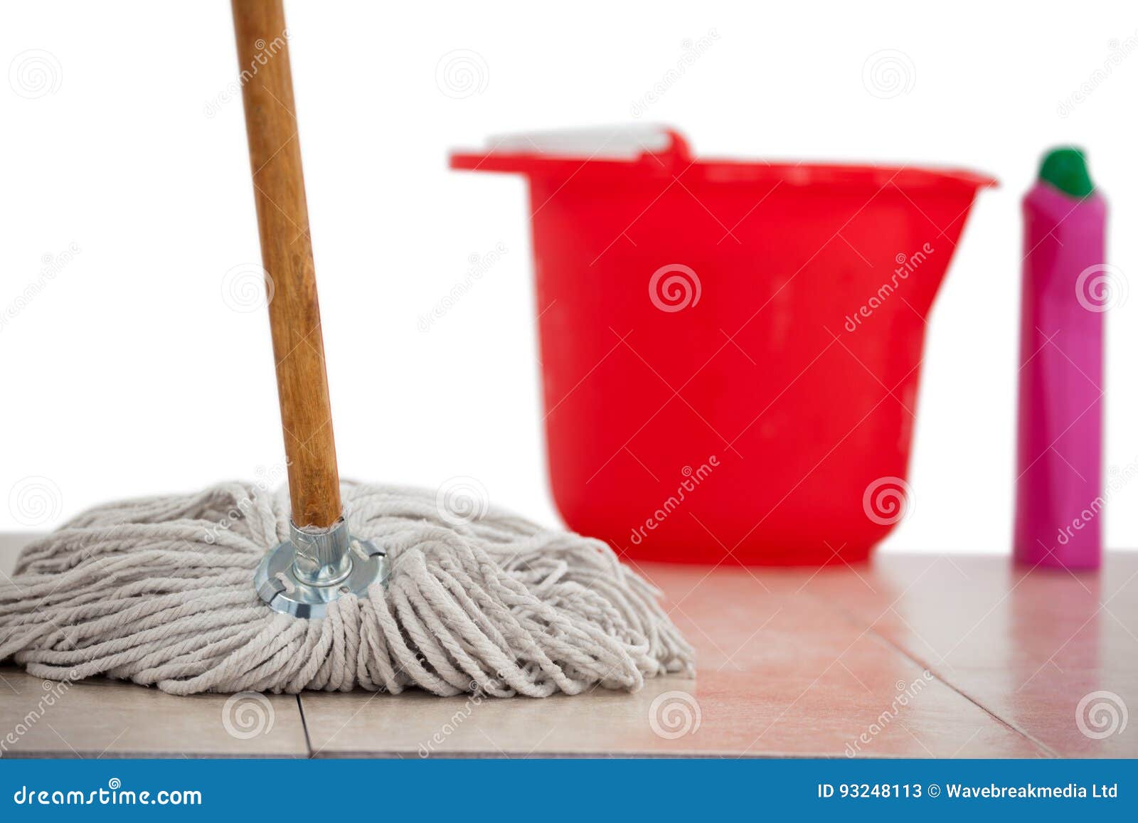 Mop Cleaning the Tile Floor Stock Image - Image of clean, cleanliness ...