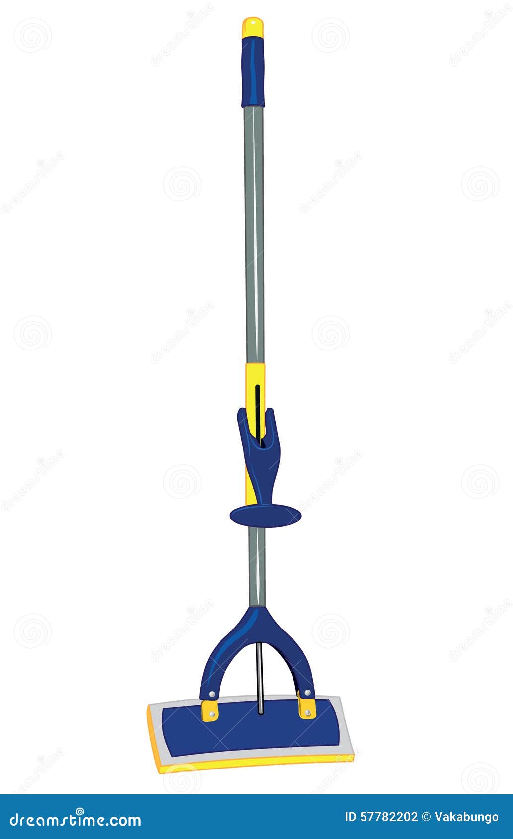 Mop for Cleaning Windows and Floors Stock Vector - Illustration of ...