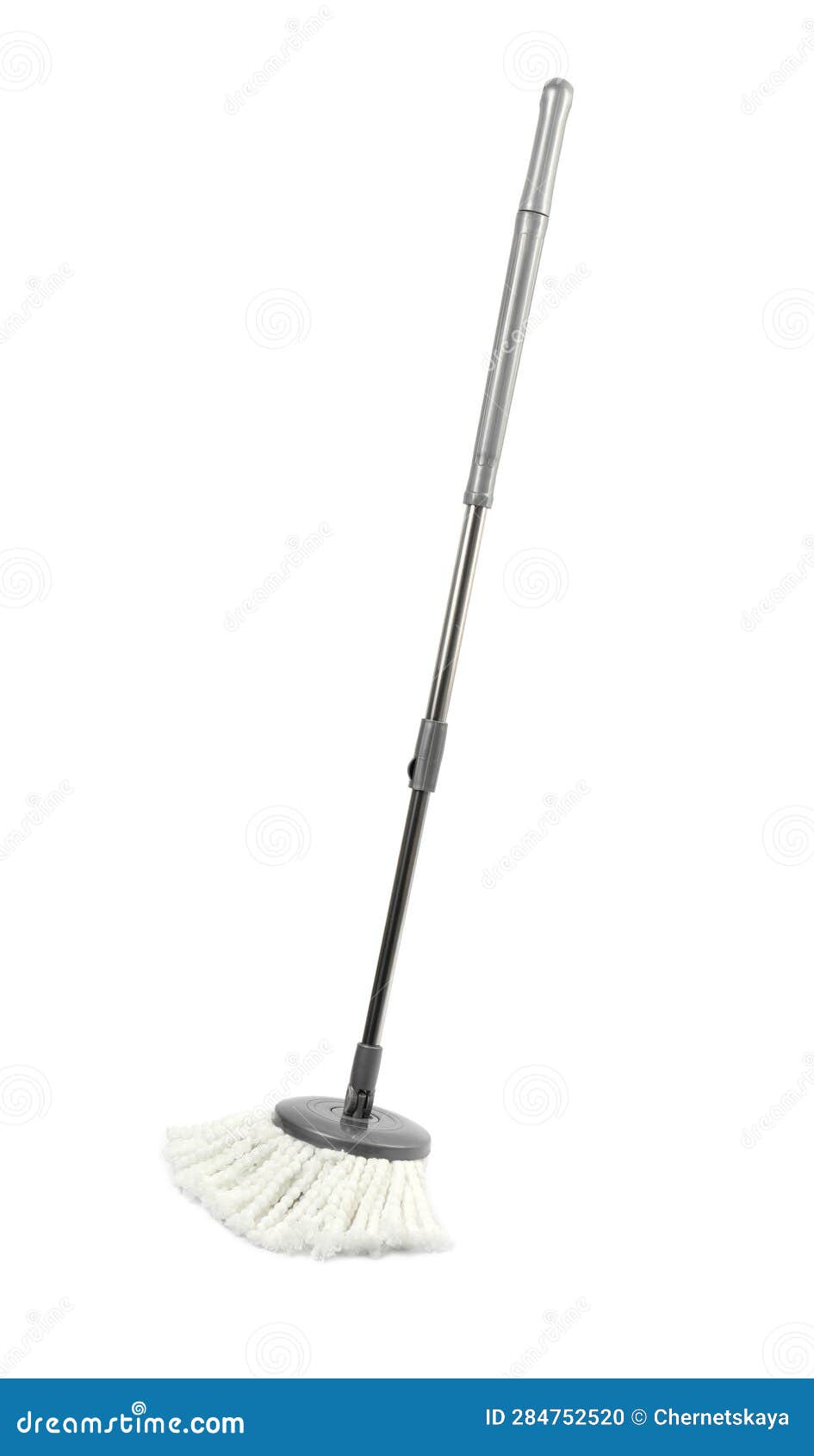 Mop with Plastic Handle Isolated on White Stock Photo - Image of metal ...