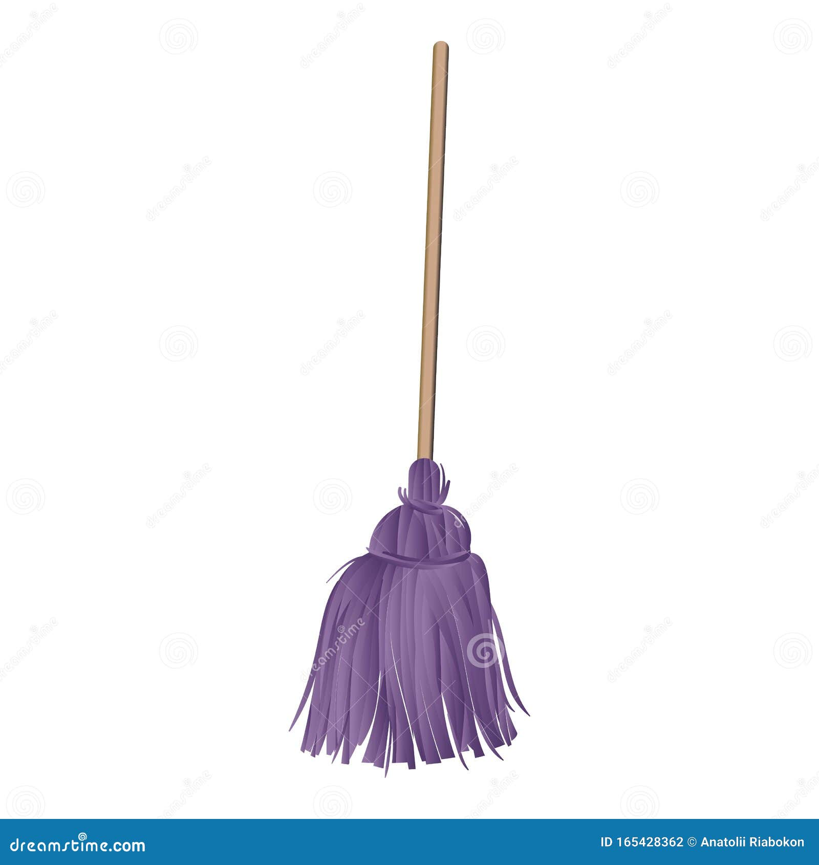 Mop icon, cartoon style stock vector. Illustration of cleaner - 165428362