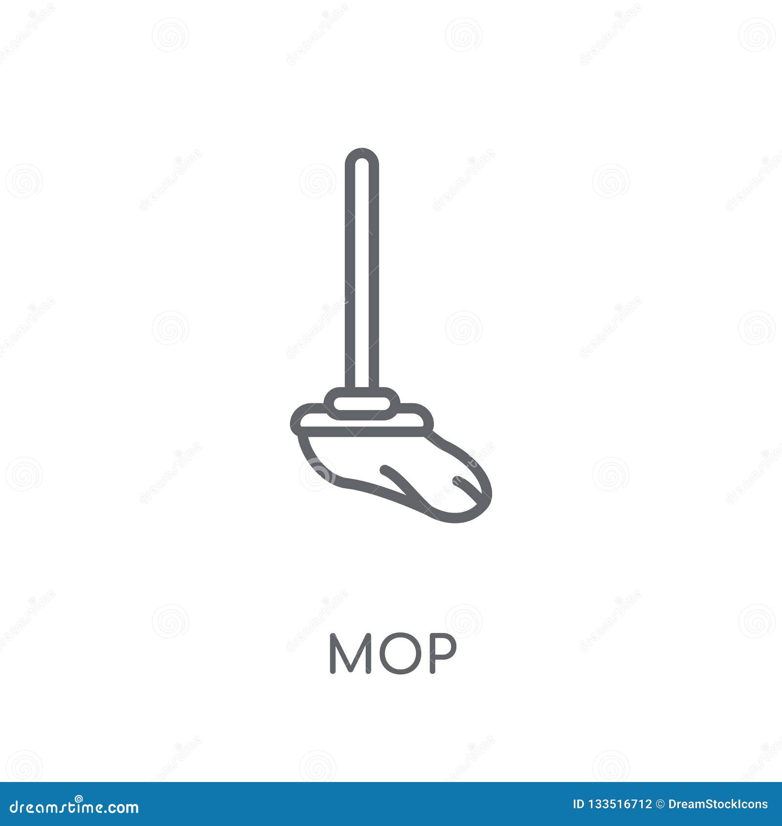 Mop Linear Icon. Modern Outline Mop Logo Concept on White Backgr Stock ...
