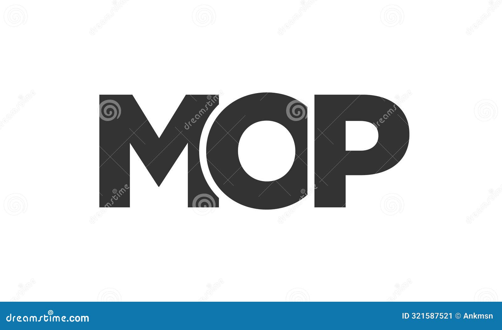 MOP Logo Design Template with Strong and Modern Bold Text. Initial ...