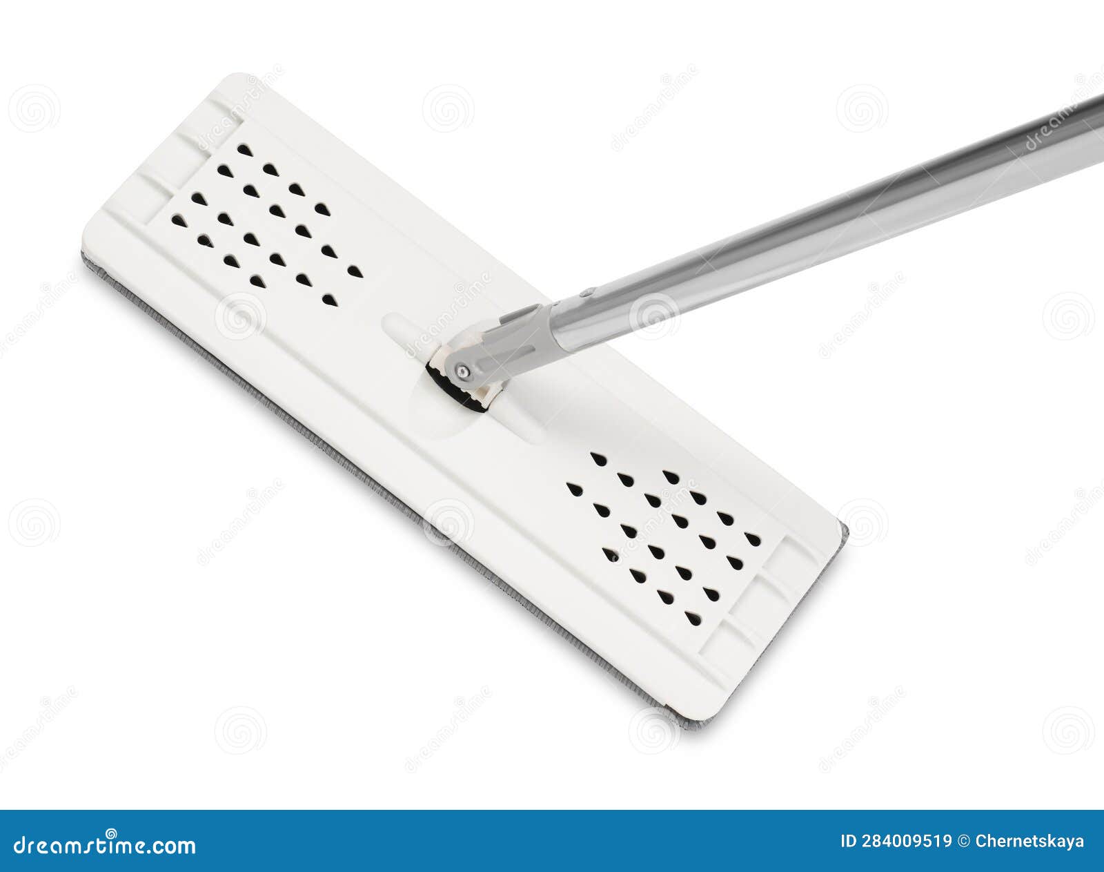 Mop with Metal Handle Isolated on White, Above View Stock Image - Image ...