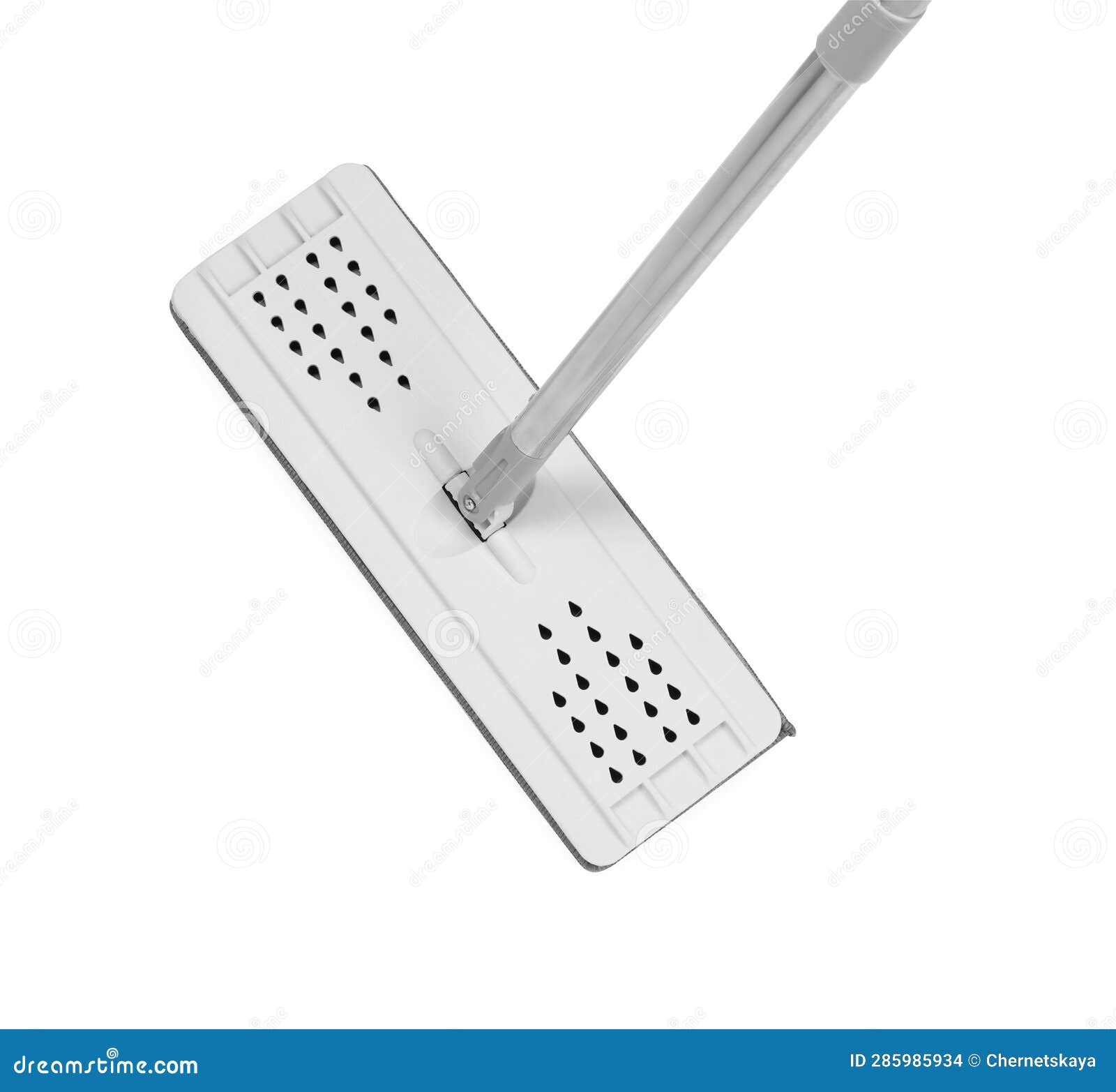 Mop with Metal Handle Isolated on White, Above View Stock Photo - Image ...