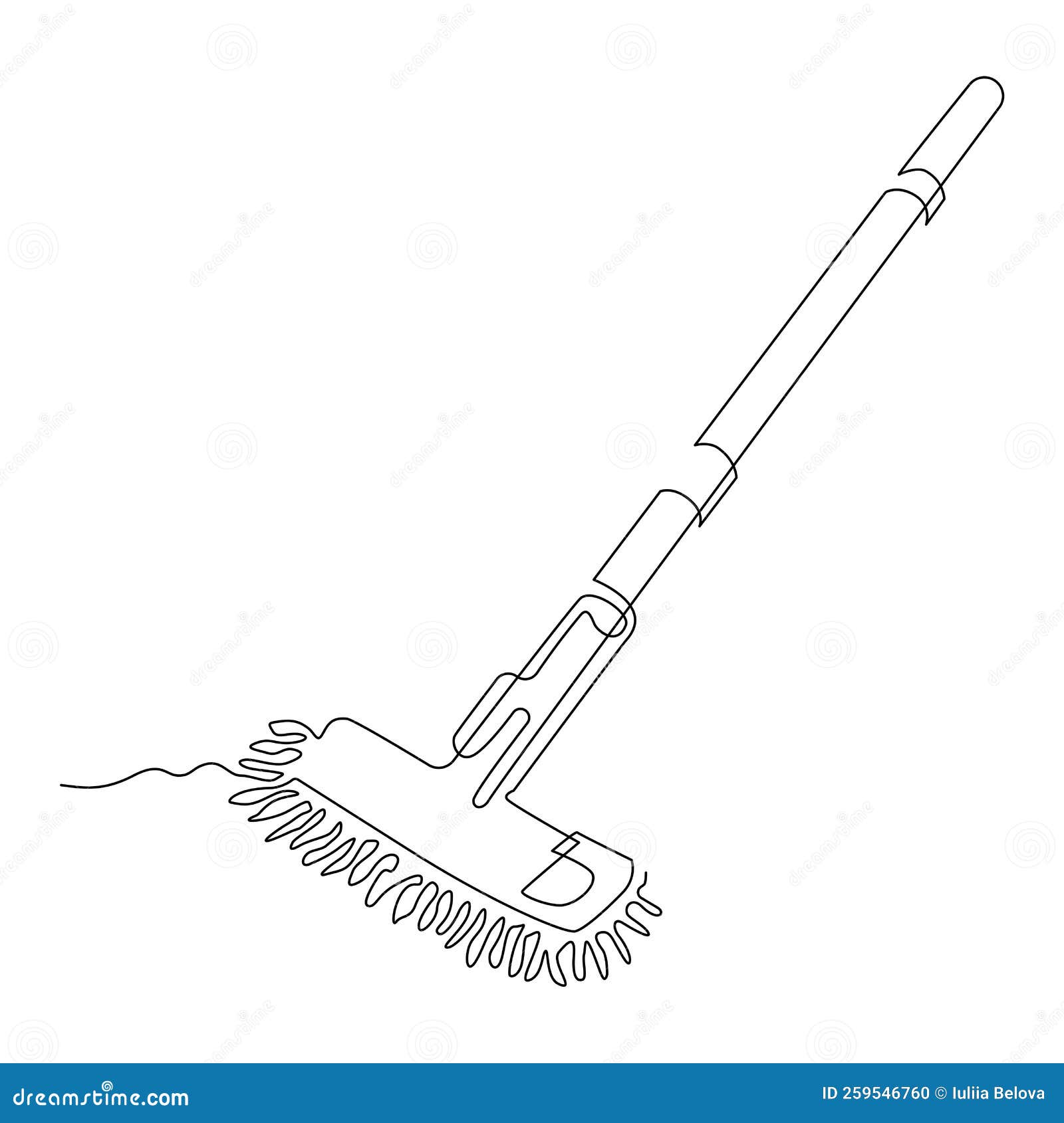 Mop With Telescopic Handle And Microfiber Nozzle. For Wet House ...