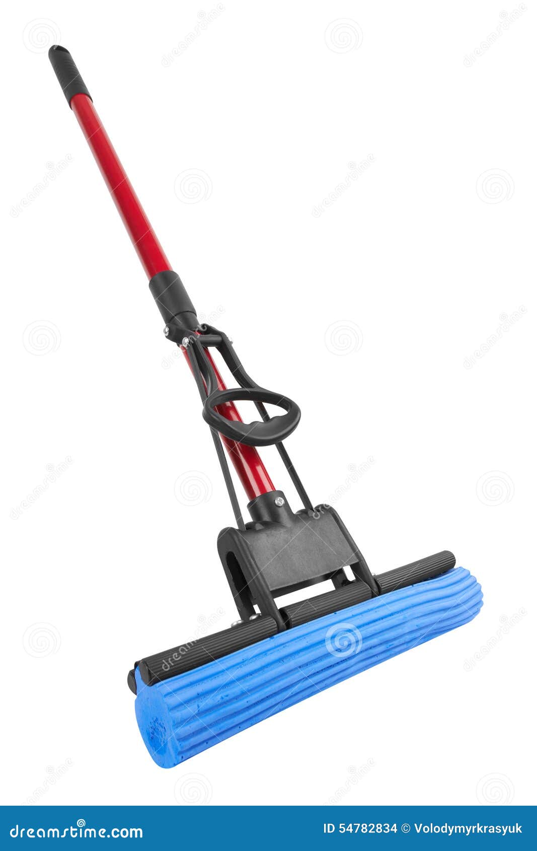 Mop on white stock photo. Image of cleanup, blue, disinfect - 54782834