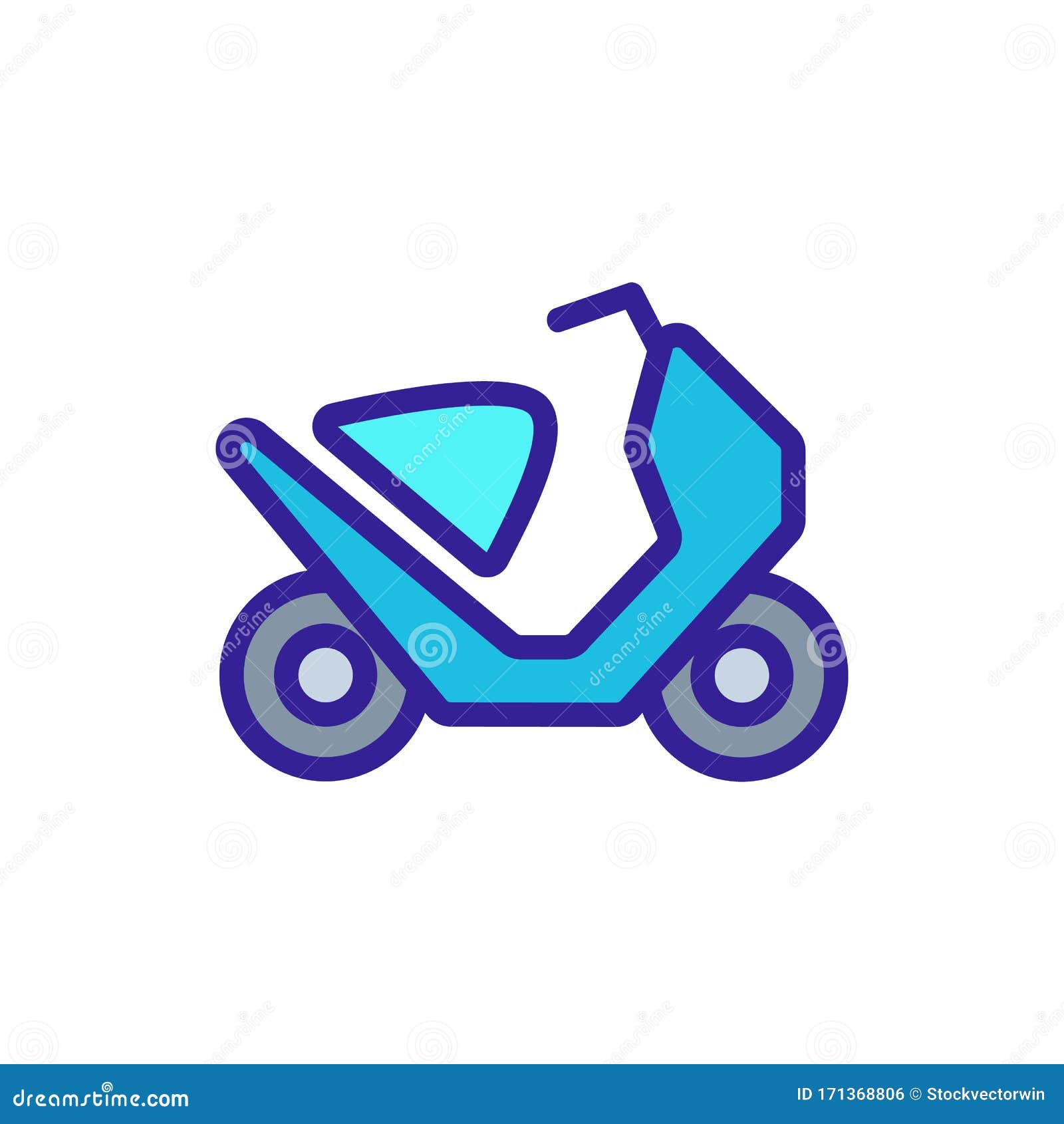 Moped Icon Vector. Isolated Contour Symbol Illustration Stock ...
