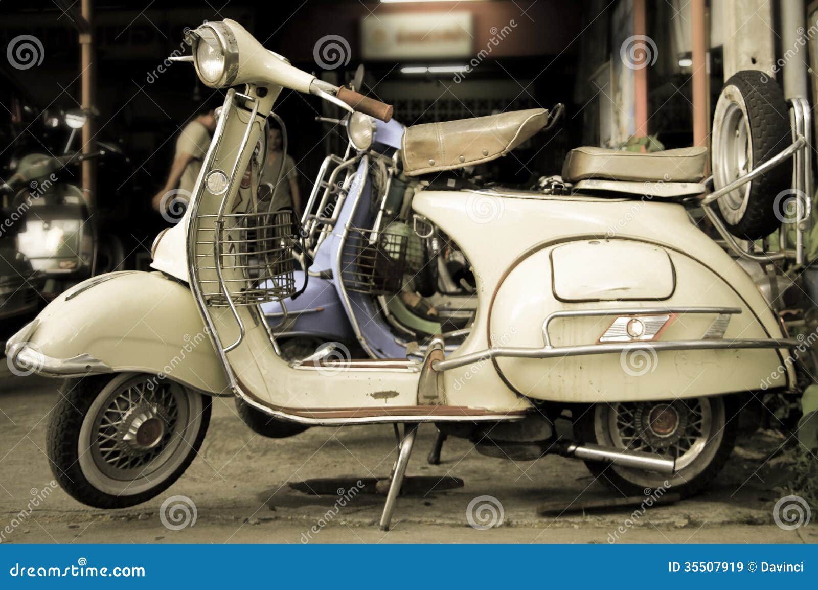 Moped stock image. Image of transport, moped, scene, retrostyled - 35507919