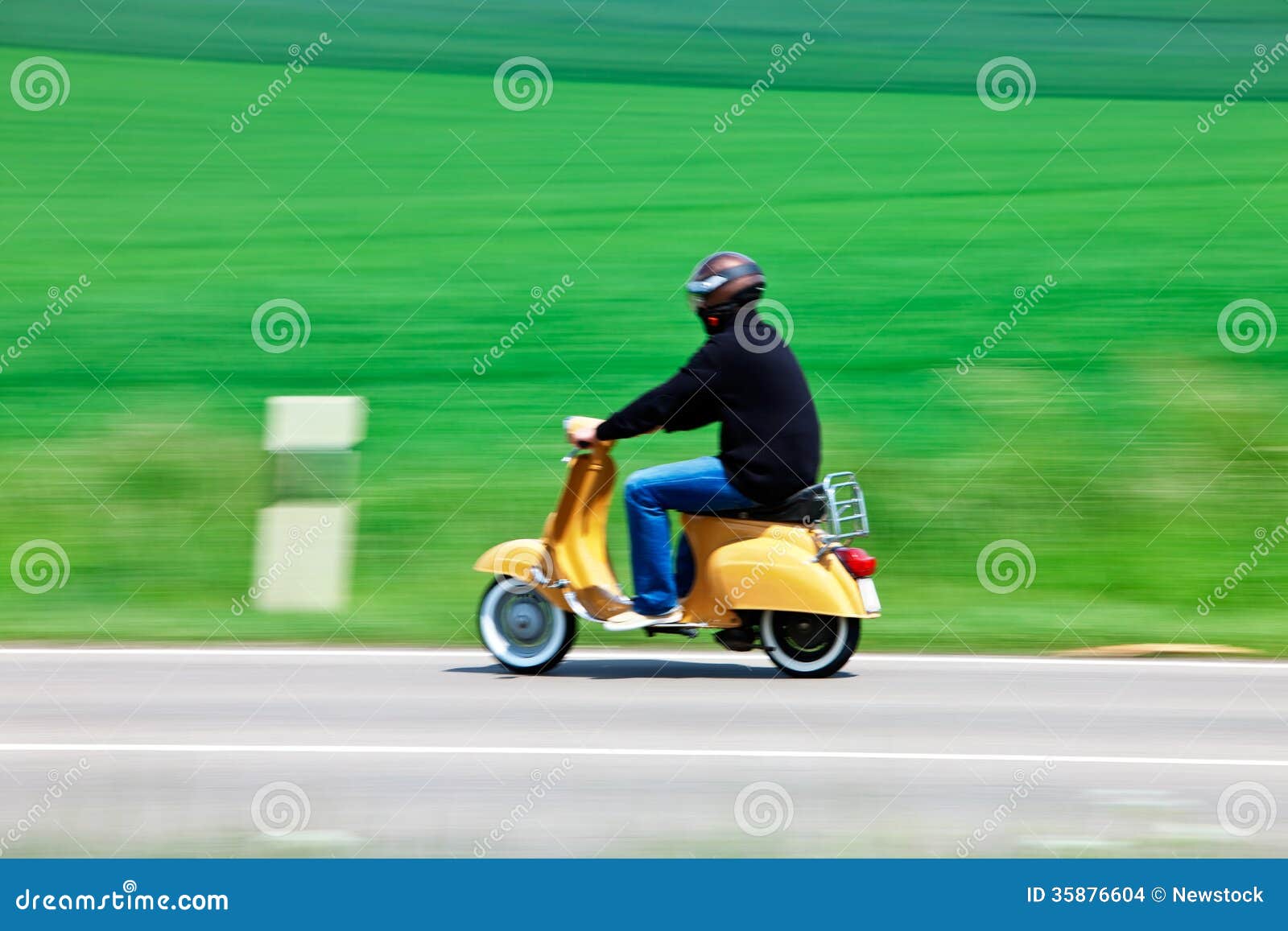 Moped on Rural Road stock photo. Image of sports, relaxation - 35876604