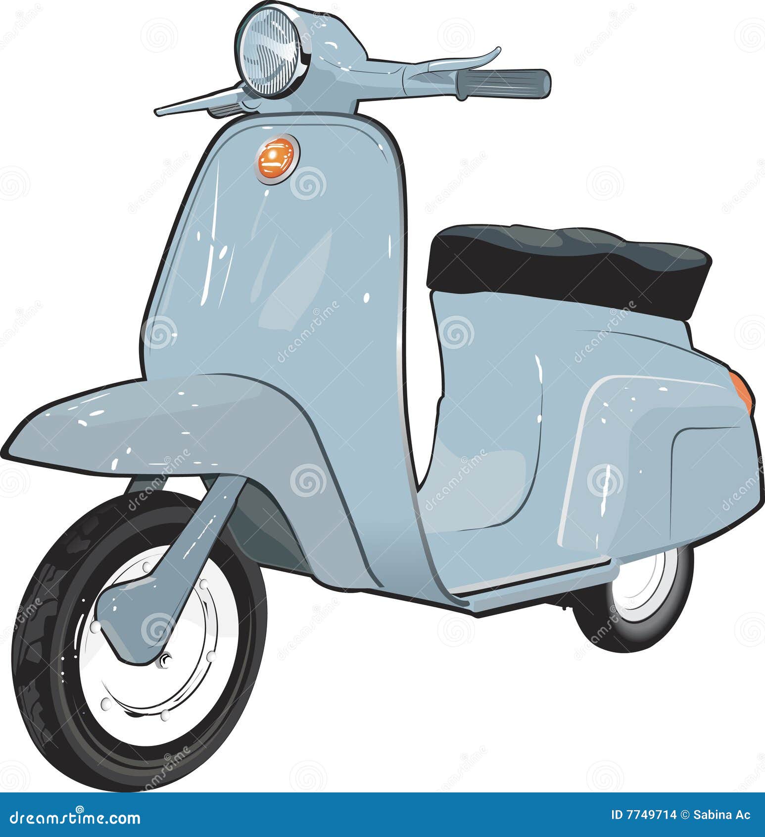 Moped Scooter Logo Design. Retro Scooter Front View Vector Design ...