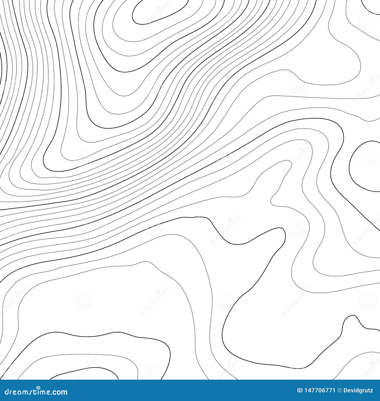Mopographic Map The Stylized Height Of The Topographic Contour In Lines And Contours Vector