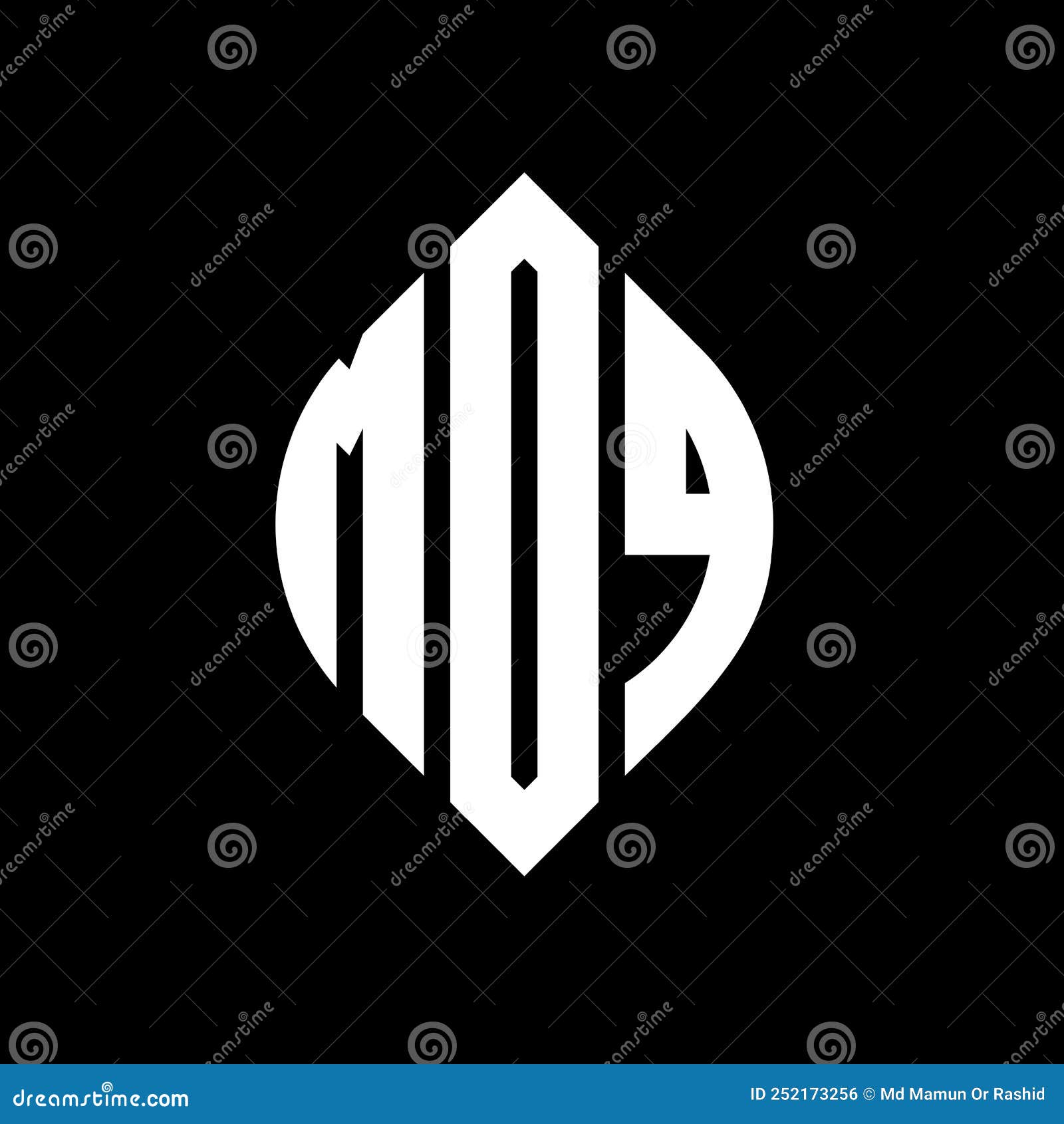 MOQ Circle Letter Logo Design with Circle and Ellipse Shape. MOQ ...