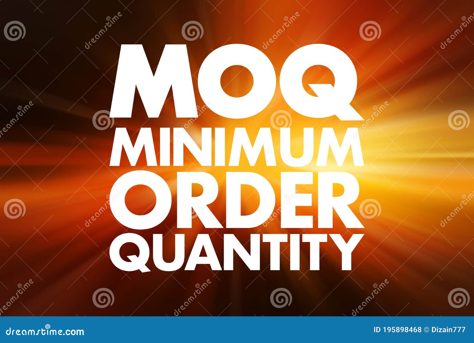 Moq Minimum Order Quantity Concept With Big Word Or Text And Team ...
