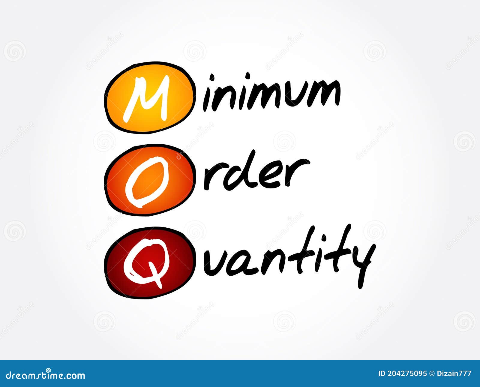 Moq Minimum Order Quantity Concept With Big Word Or Text And Team ...