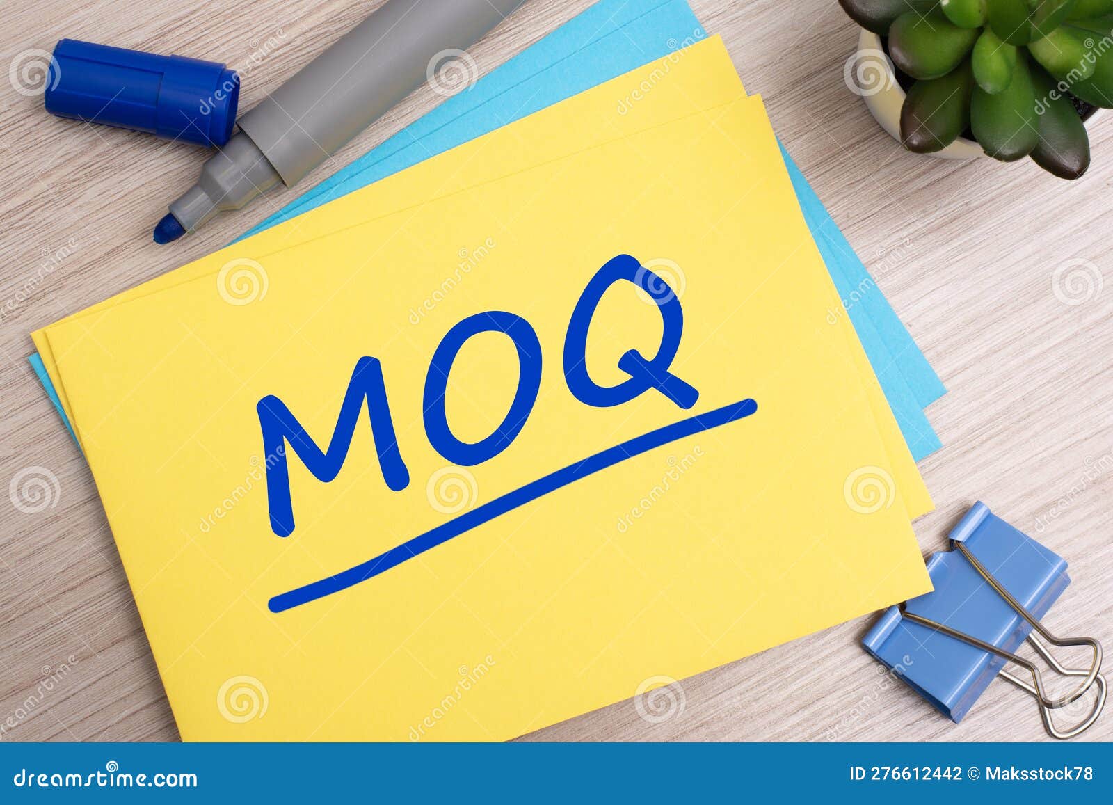 MOQ - Minimum Order Quantity - Acronym Text Concept with Marker on ...