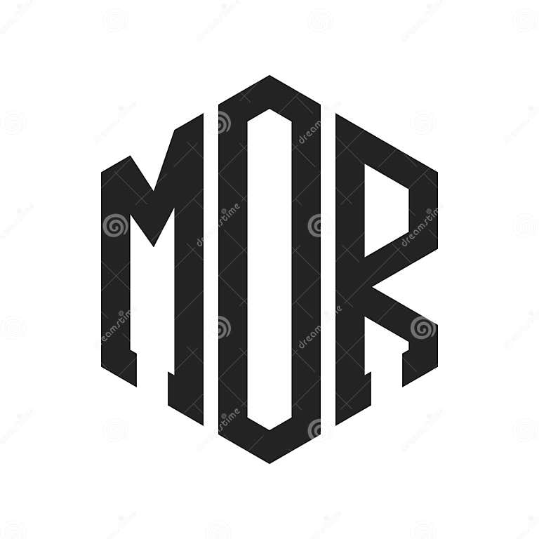 MOR Logo Design. Initial Letter MOR Monogram Logo Using Hexagon Shape ...