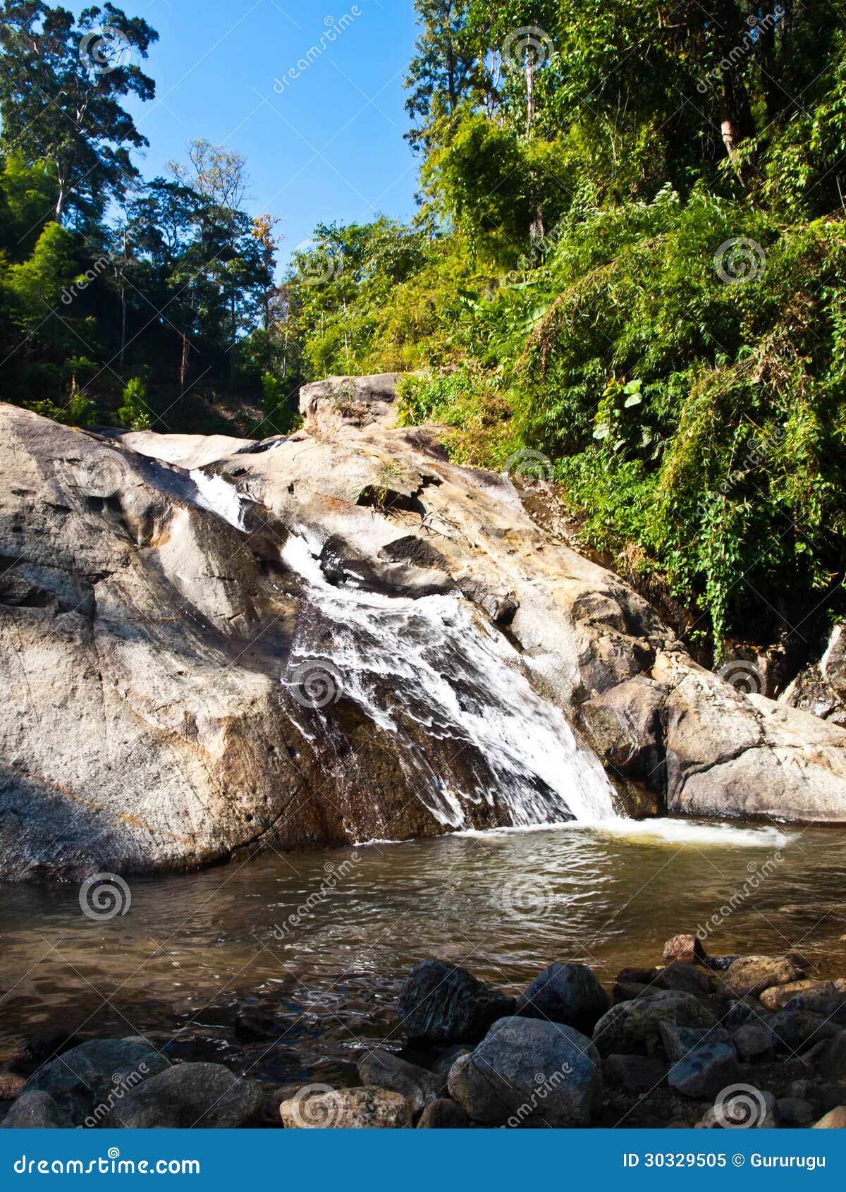 Mor Pang Waterfall in Pai, Mae Hong Son, Thailand Stock Image - Image ...