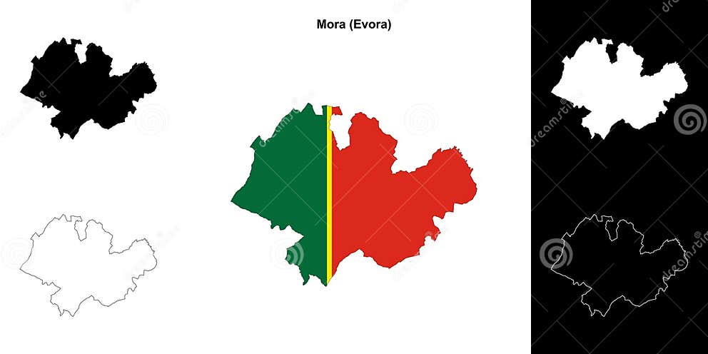 Mora outline map stock illustration. Illustration of area - 334995433