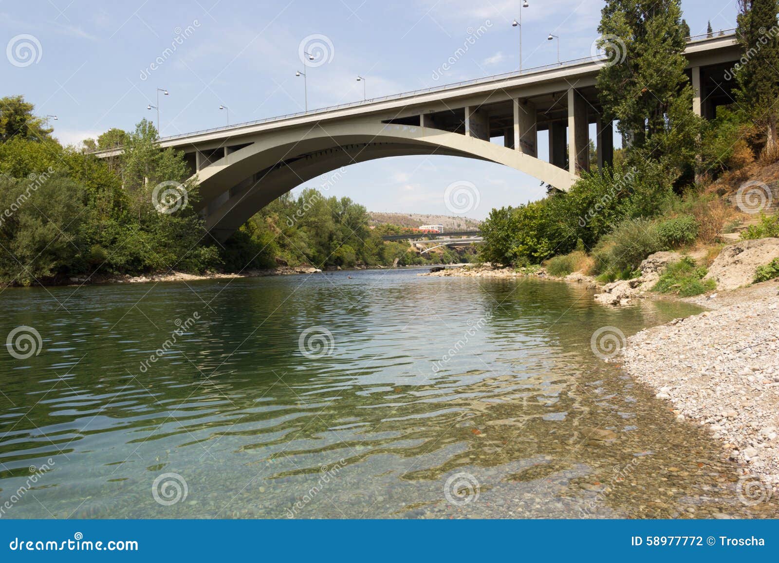 Moraca bridge stock photo. Image of beach, famous, montenegro - 58977772